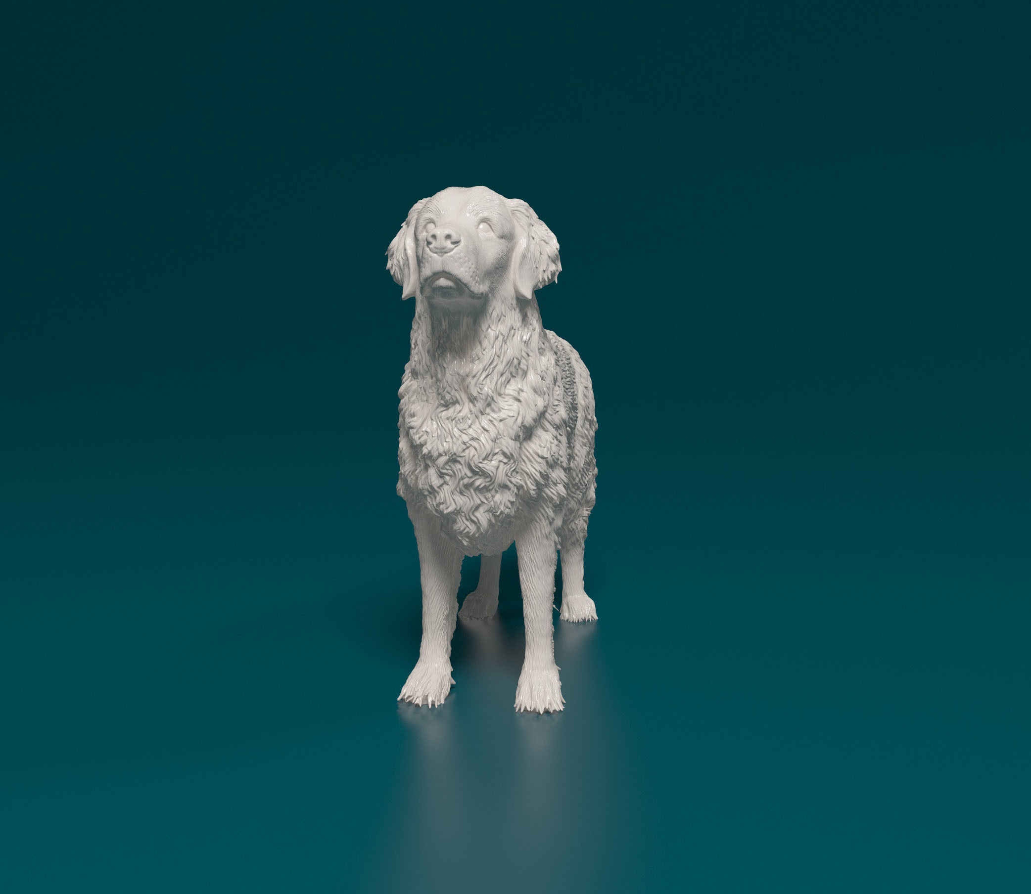 Golden Retriever 3D model 3D printable | CGTrader