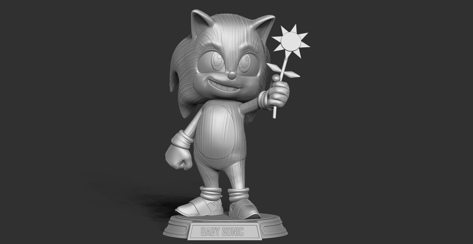 Baby Sonic 3D model 3D printable | CGTrader