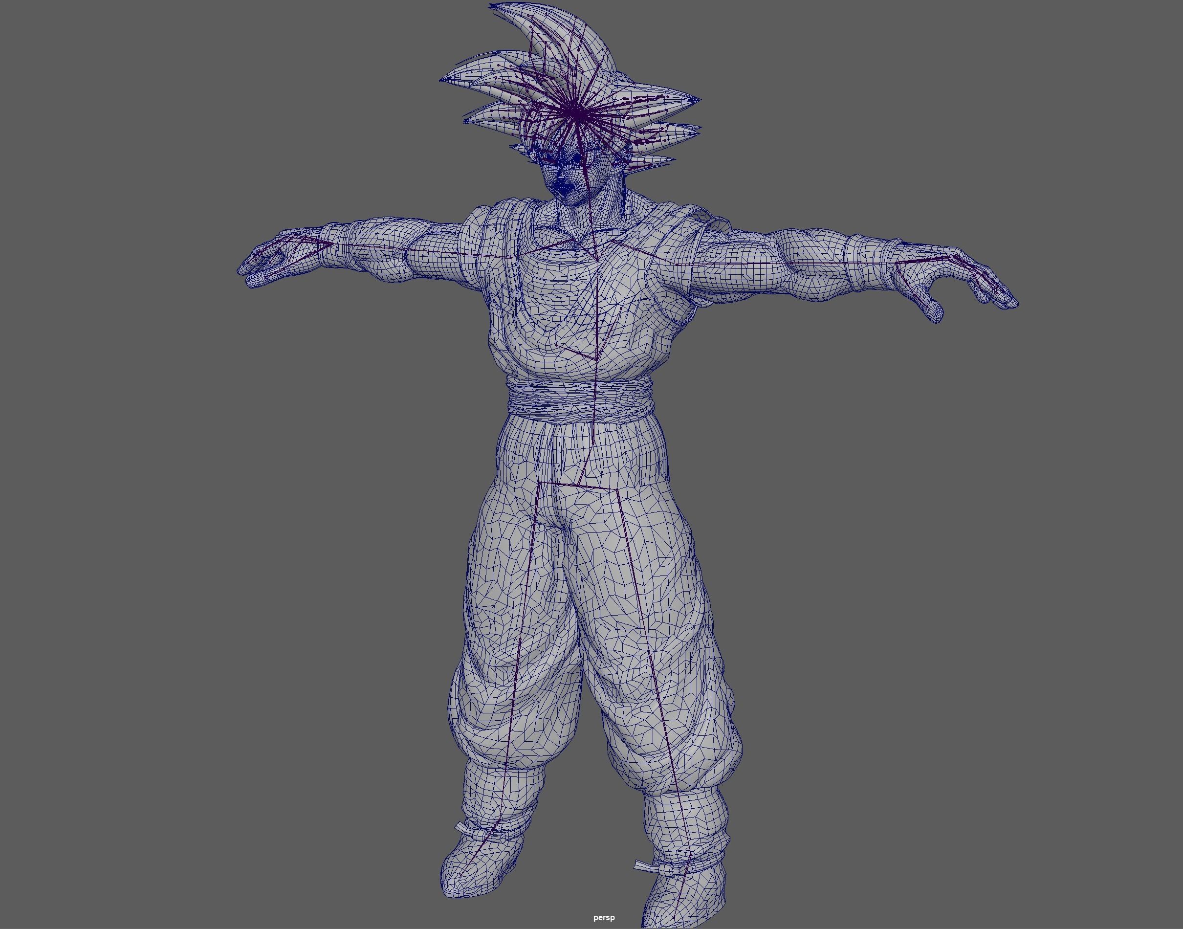Goku Rigged- Dragon ball z 3D model rigged | CGTrader