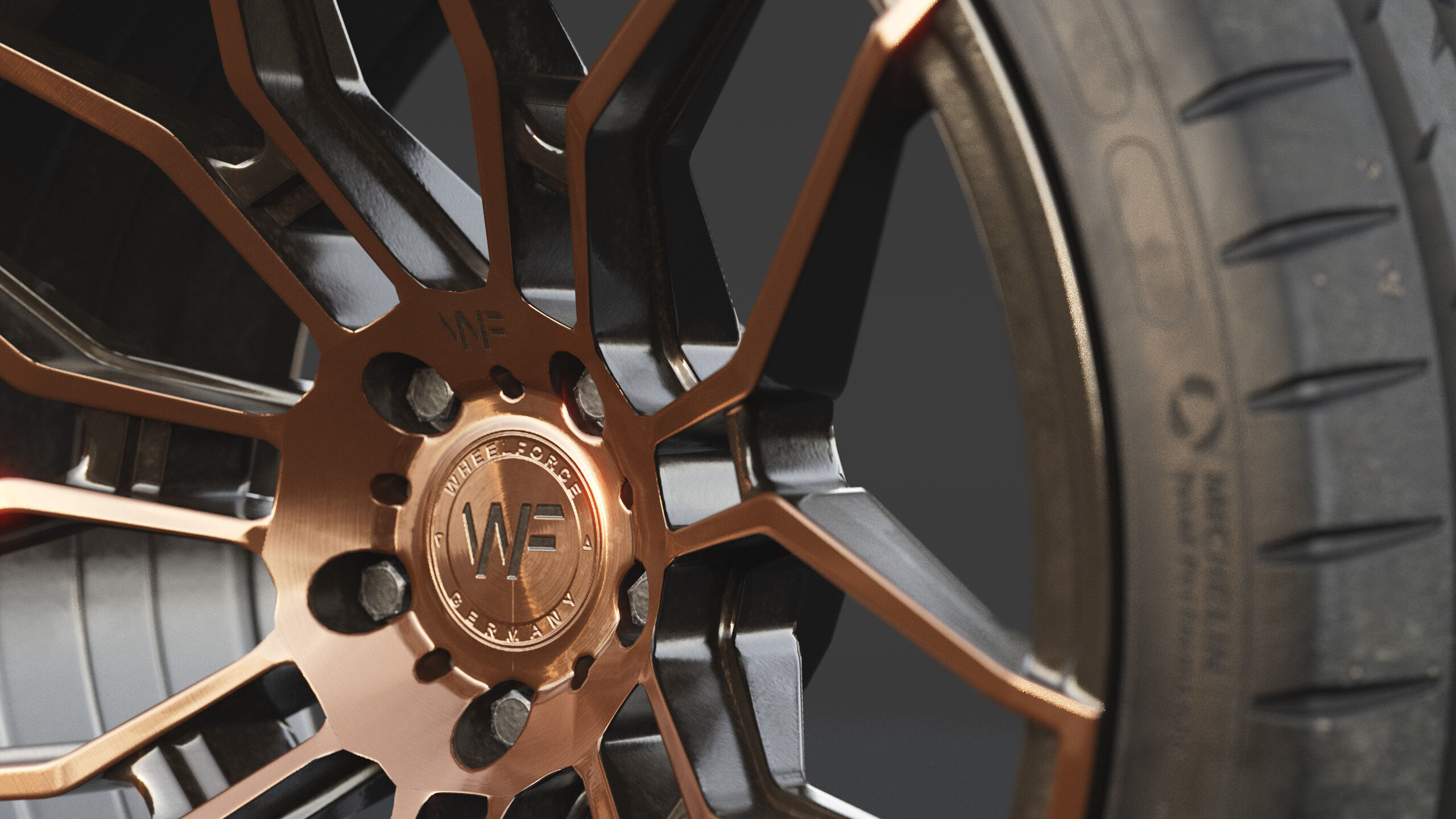 3D model Rim WheelForce CF2-FF and Tire Michelin Pilot Sport 4 VR / AR ...