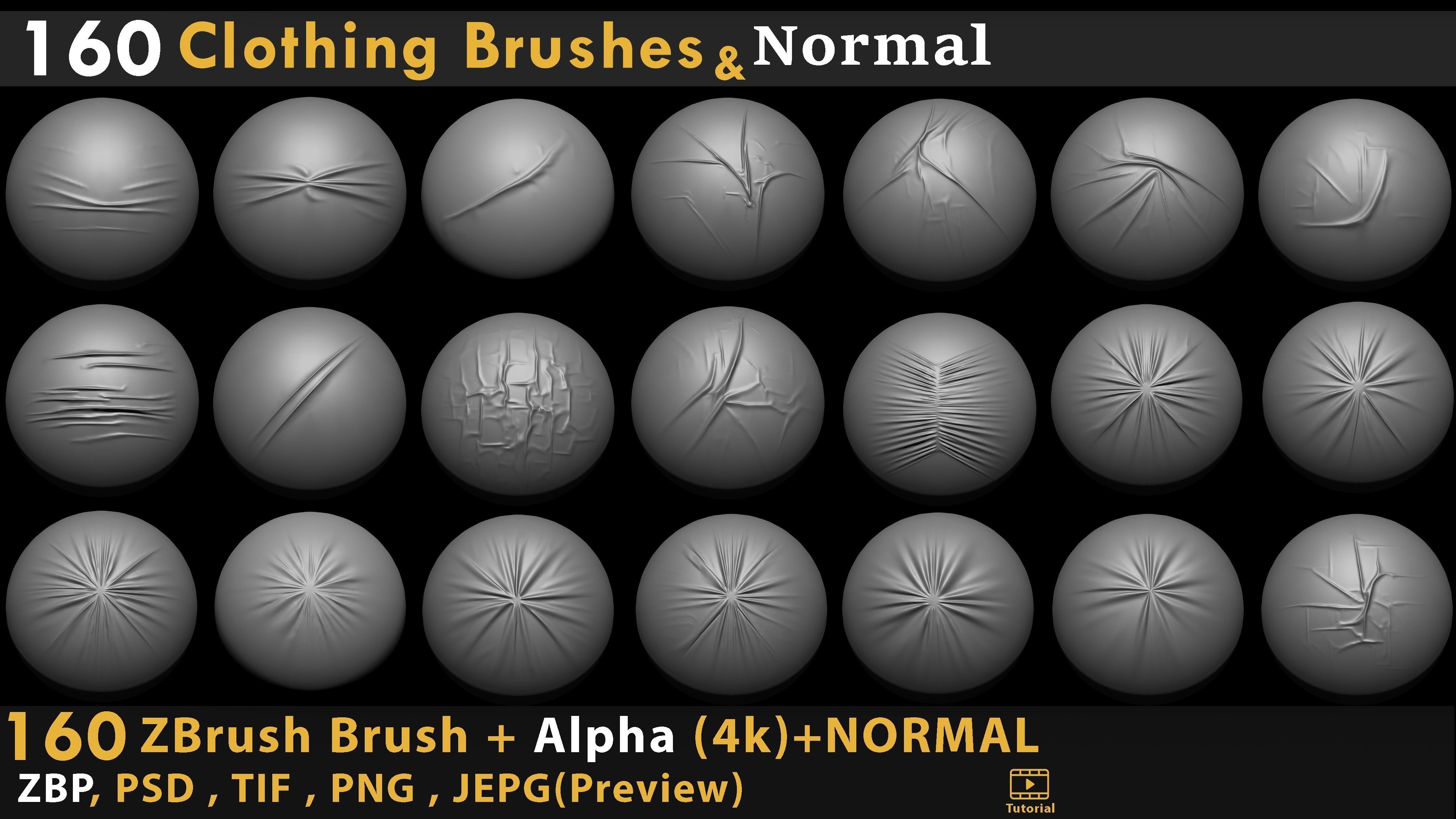 160 clothing brush and normal map 4K 3D model | CGTrader