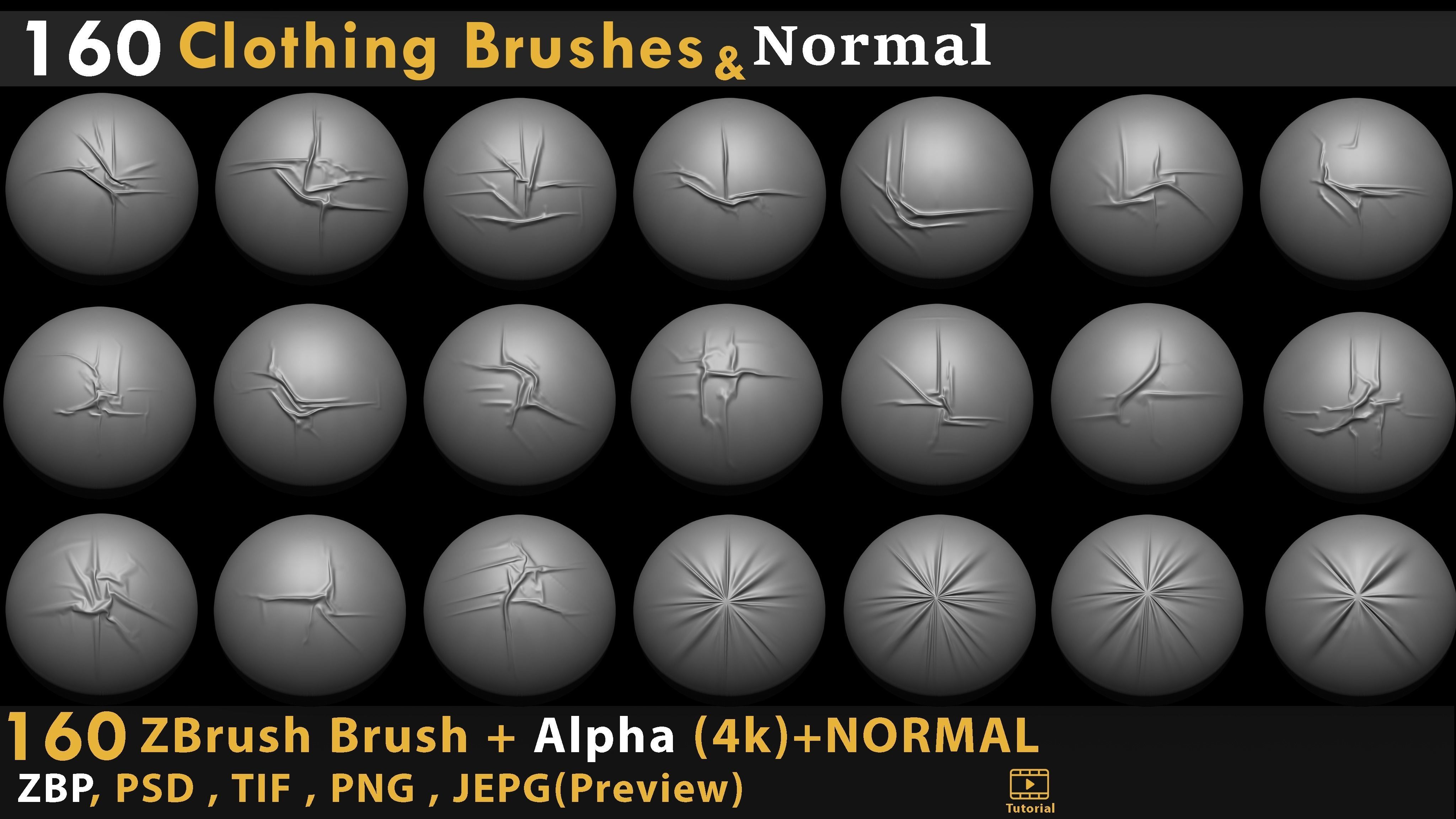 160 clothing brush and normal map 4K 3D model | CGTrader