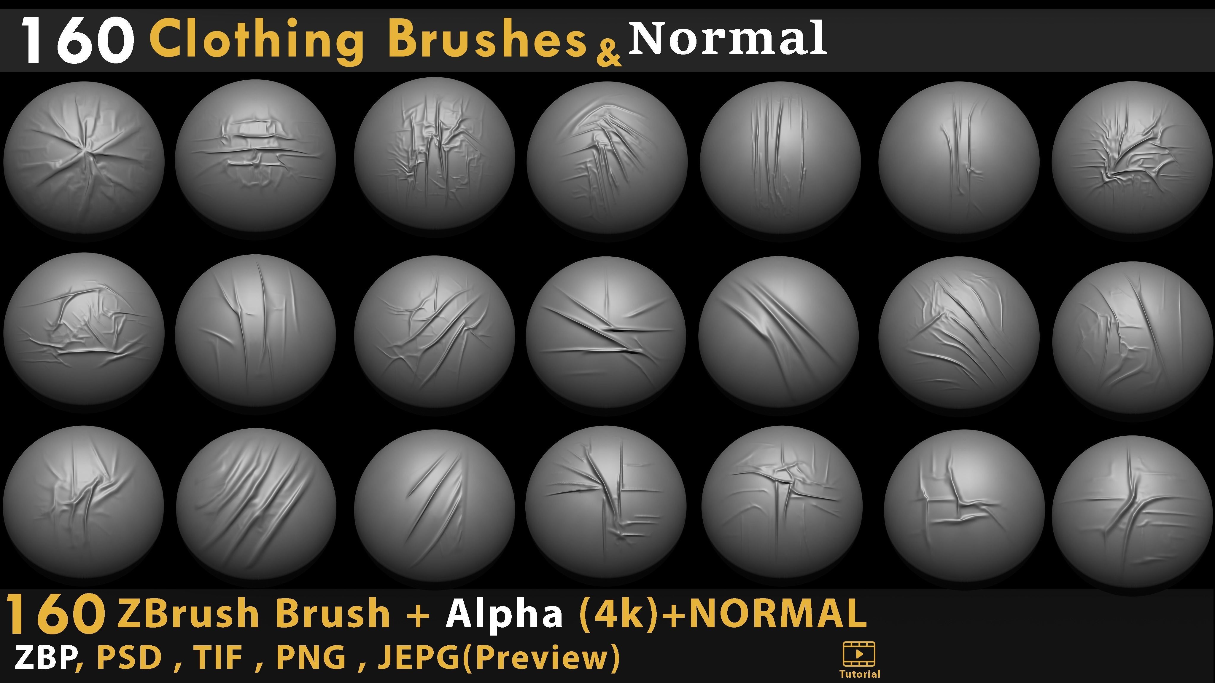 160 clothing brush and normal map 4K 3D model | CGTrader