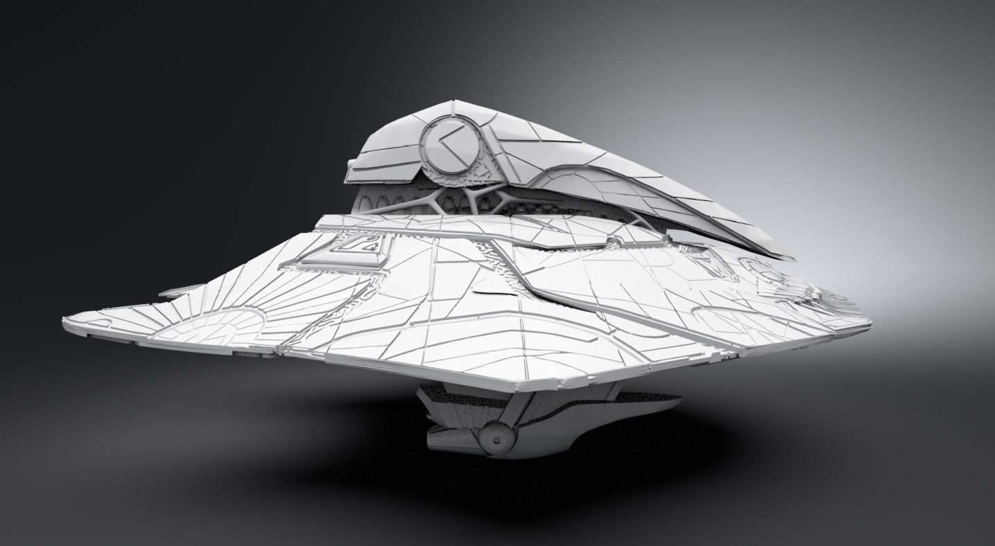 ID4 Alien Attacker Scale model 3D model 3D printable | CGTrader
