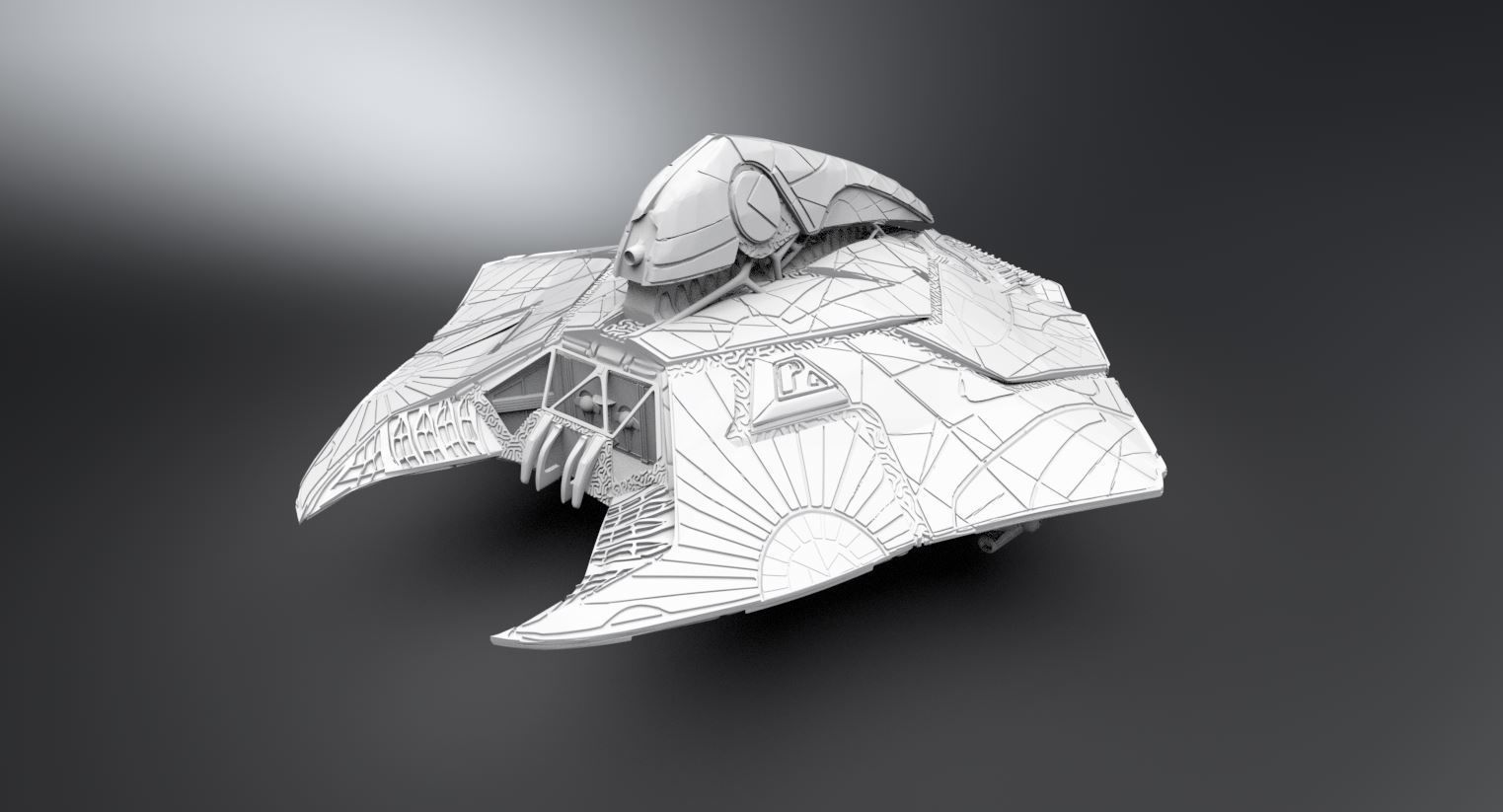 ID4 Alien Attacker Scale model 3D model 3D printable | CGTrader