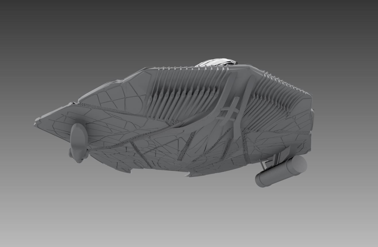 ID4 Alien Attacker Scale model 3D model 3D printable | CGTrader