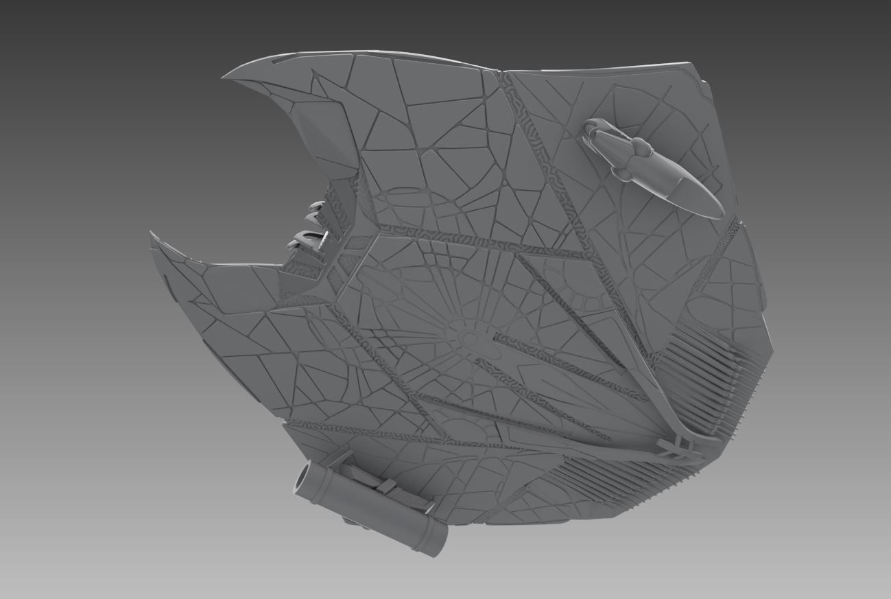 ID4 Alien Attacker Scale model 3D model 3D printable | CGTrader