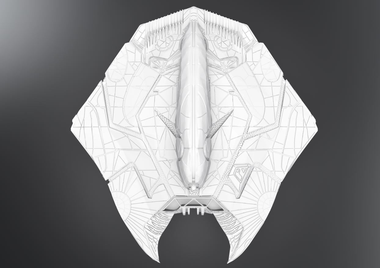 ID4 Alien Attacker Scale model 3D model 3D printable | CGTrader