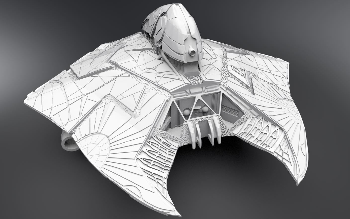 ID4 Alien Attacker Scale model 3D model 3D printable | CGTrader