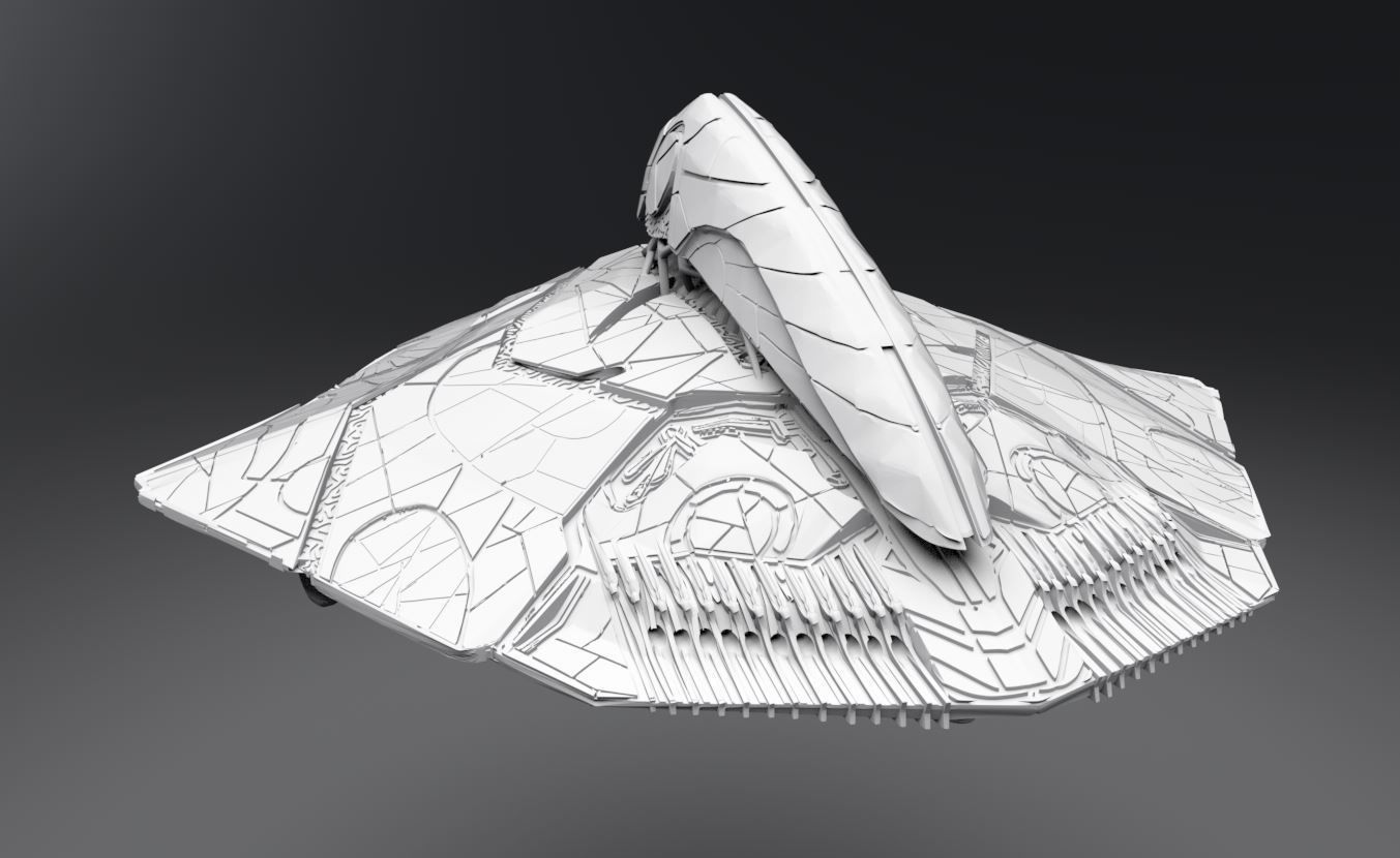 ID4 Alien Attacker Scale model 3D model 3D printable | CGTrader