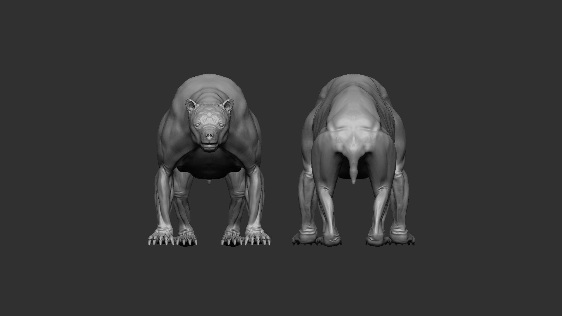 Bear Statue 3D model 3D printable | CGTrader