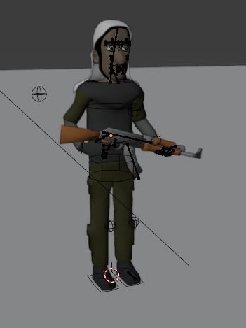 Islamic terrorist 3D model rigged | CGTrader