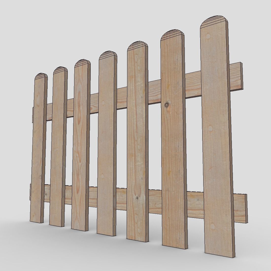 CC0 - Wood Fence free VR / AR / low-poly 3D model | CGTrader