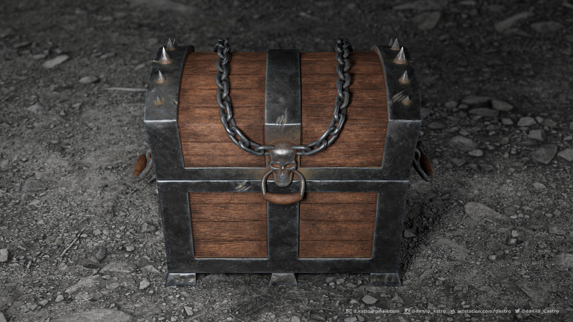3D model Treasure Chest - Lowpoly - 4k Textures VR / AR / low-poly ...
