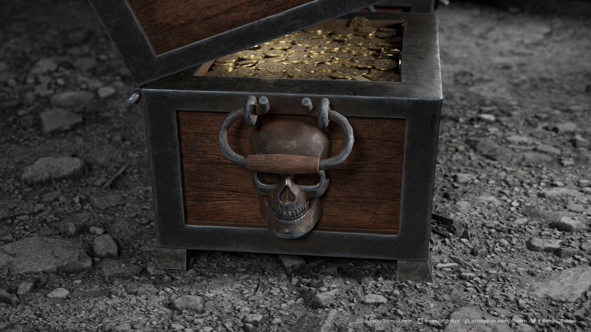 3D model Treasure Chest - Lowpoly - 4k Textures VR / AR / low-poly ...