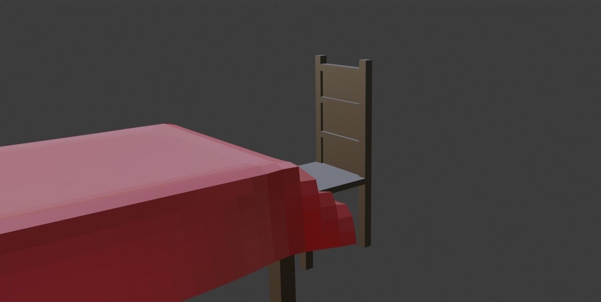 Table and animated tablecloth 3D model animated | CGTrader