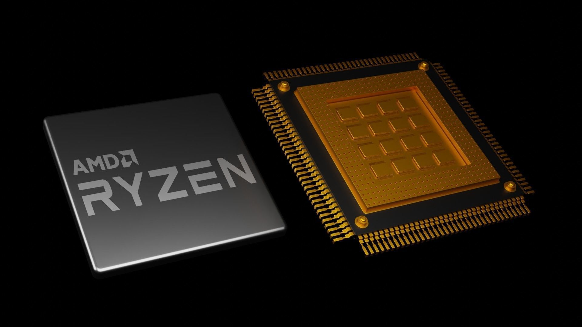 chip-cpu amd ryzen processor 3D model | CGTrader
