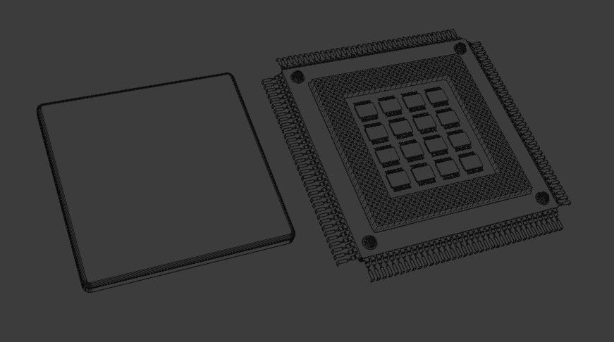 chip-cpu amd ryzen processor 3D model | CGTrader