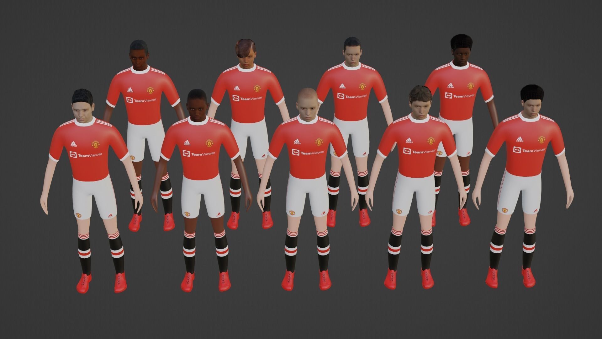3D model Manchester United - Team VR / AR / low-poly | CGTrader