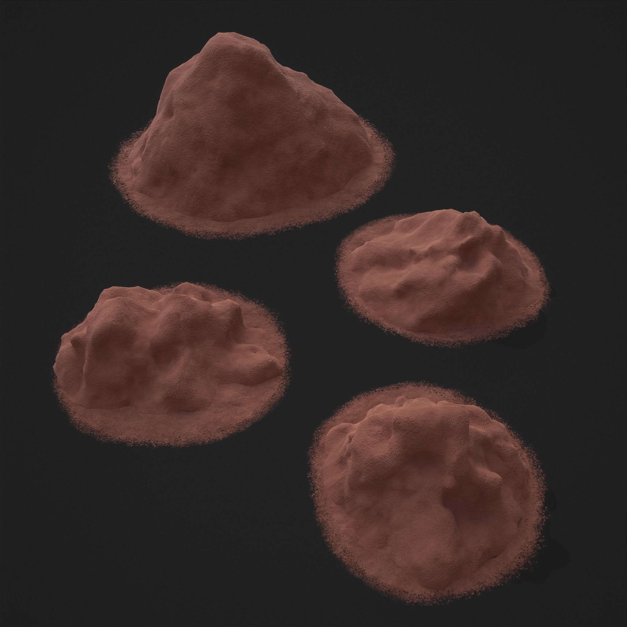 3D model Cocoa Powder Piles VR / AR / low-poly | CGTrader