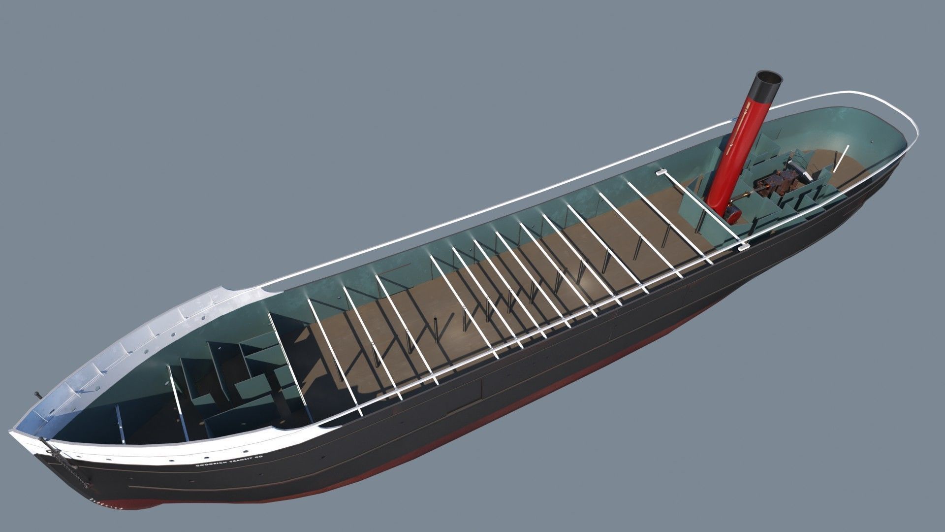 SS Wisconsin steamer ship 3D model | CGTrader