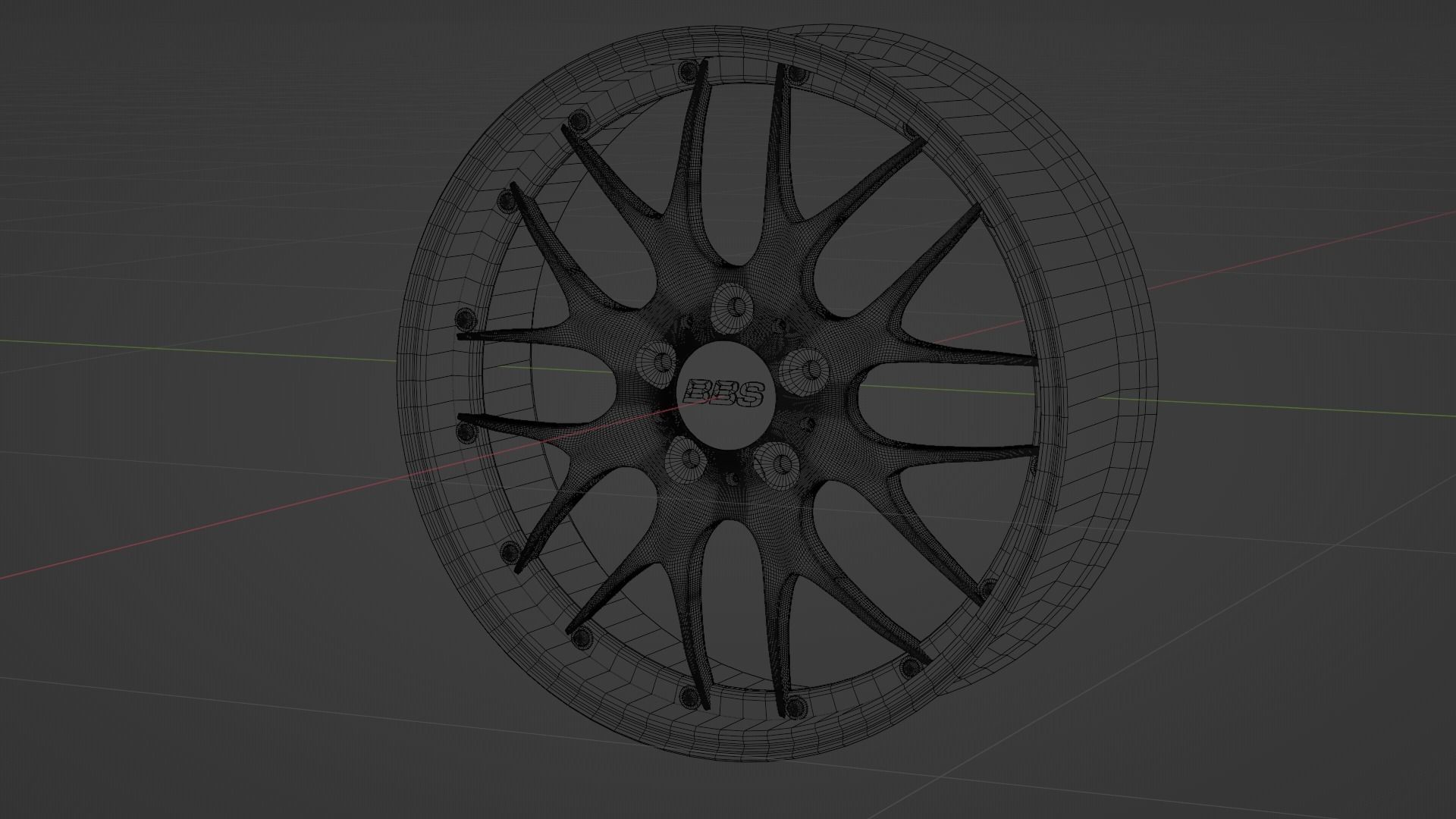 3D model custom Wheel BBS RS-GT VR / AR / low-poly | CGTrader