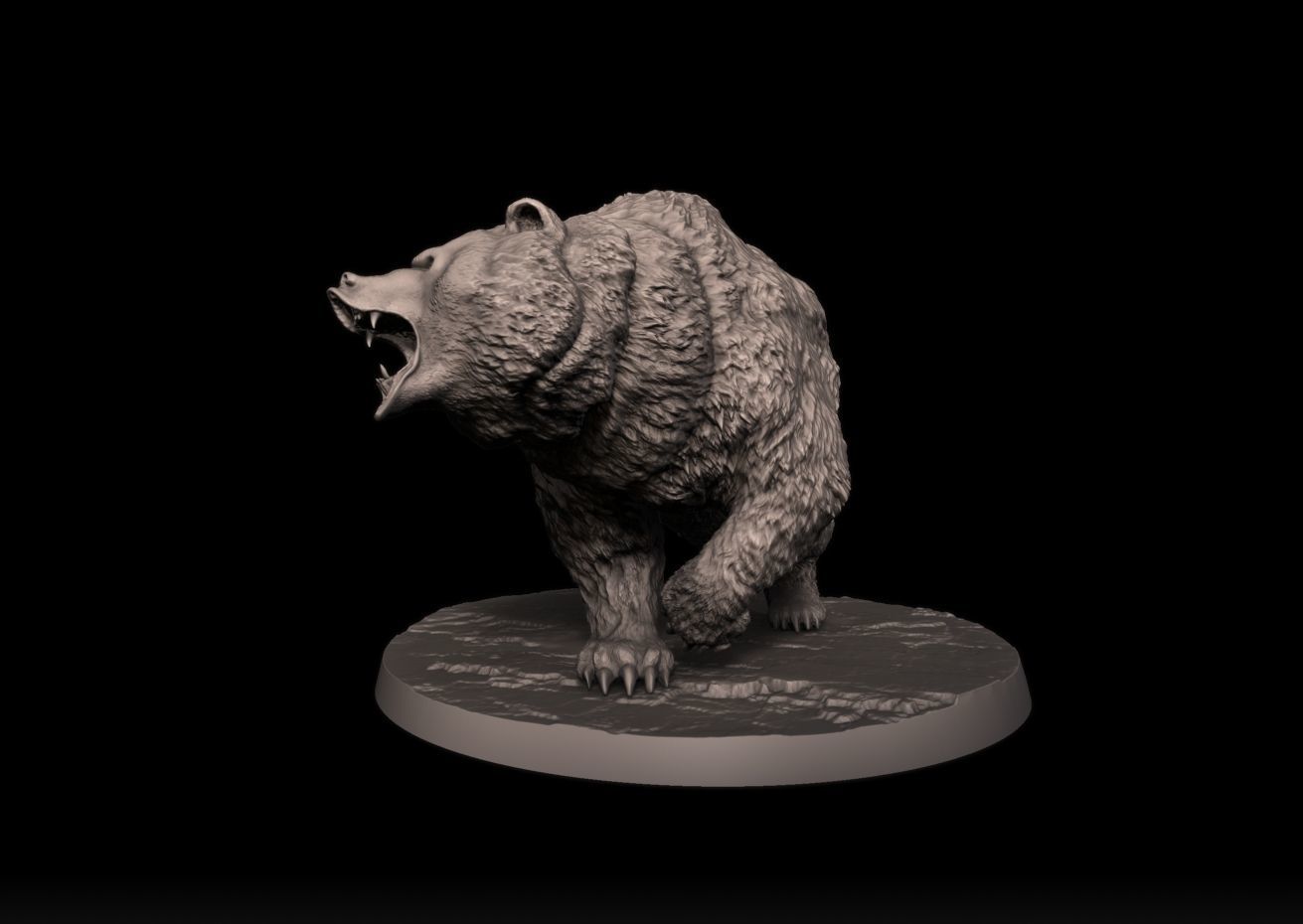 Bear Sculpture 3D print model 3D model 3D printable | CGTrader