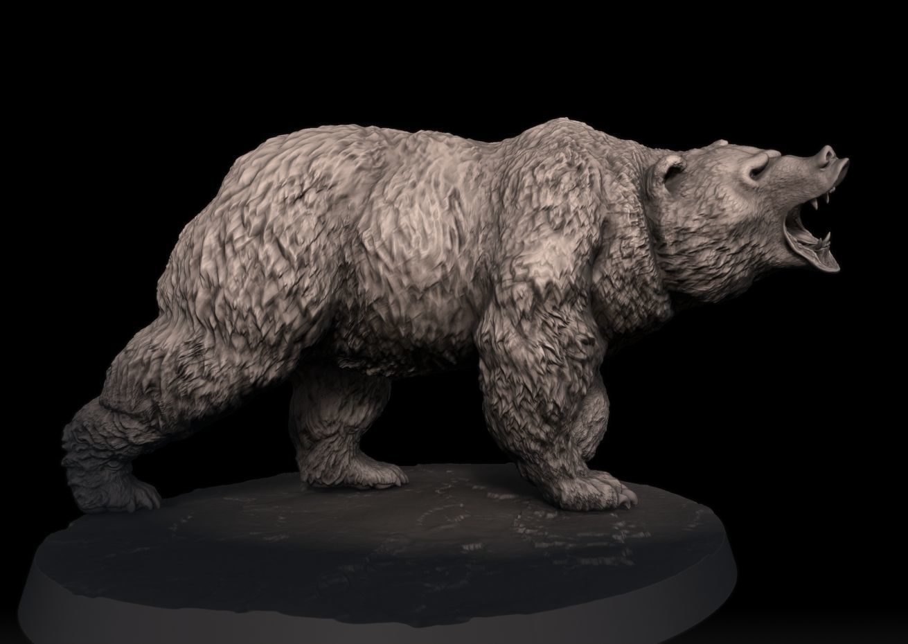 Bear Sculpture 3D print model 3D model 3D printable | CGTrader