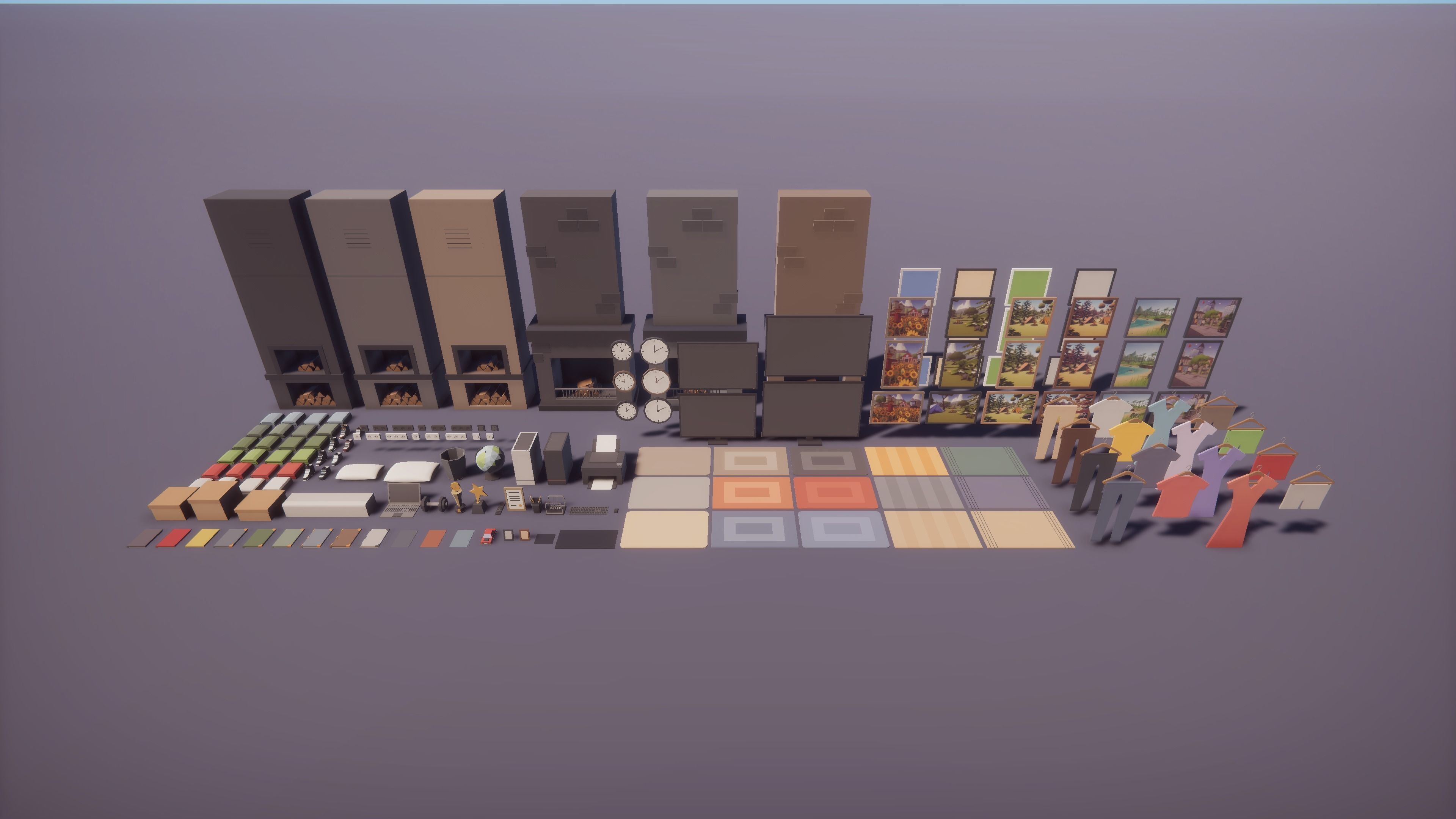 3D model Low Poly House Interior and Exterior VR / AR / low-poly | CGTrader