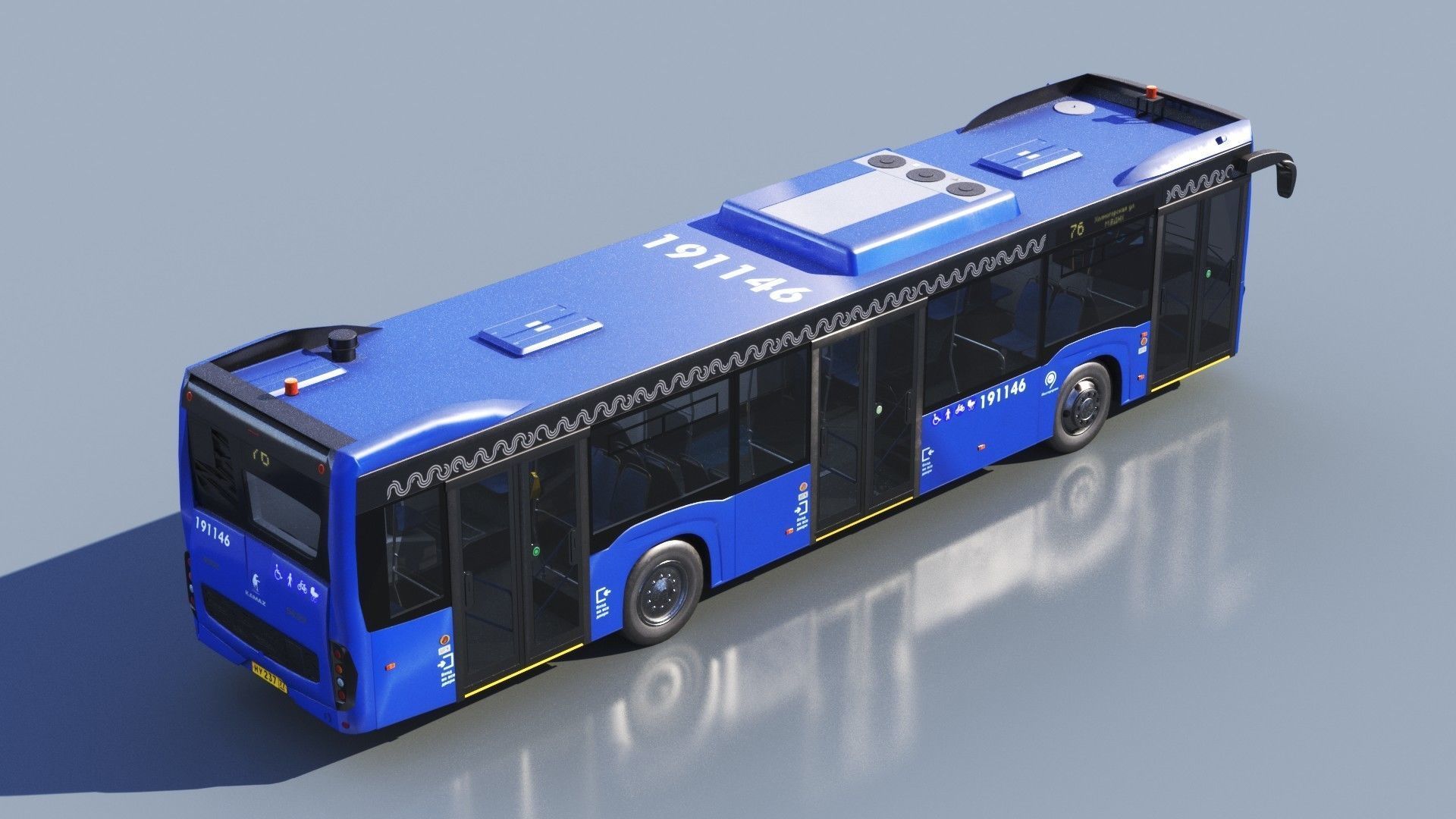 Electric Bus KamAZ 6282 Nefaz 5299 3D model | CGTrader