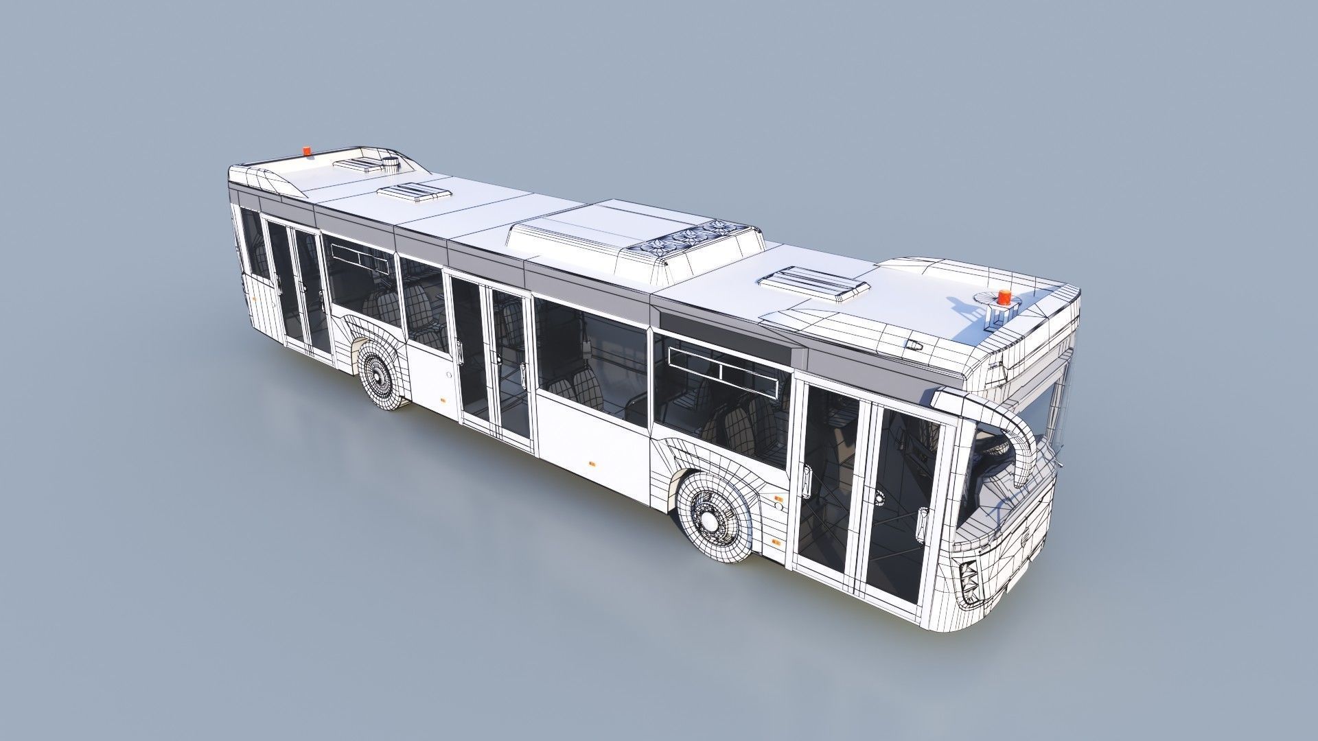Electric Bus KamAZ 6282 Nefaz 5299 3D model | CGTrader