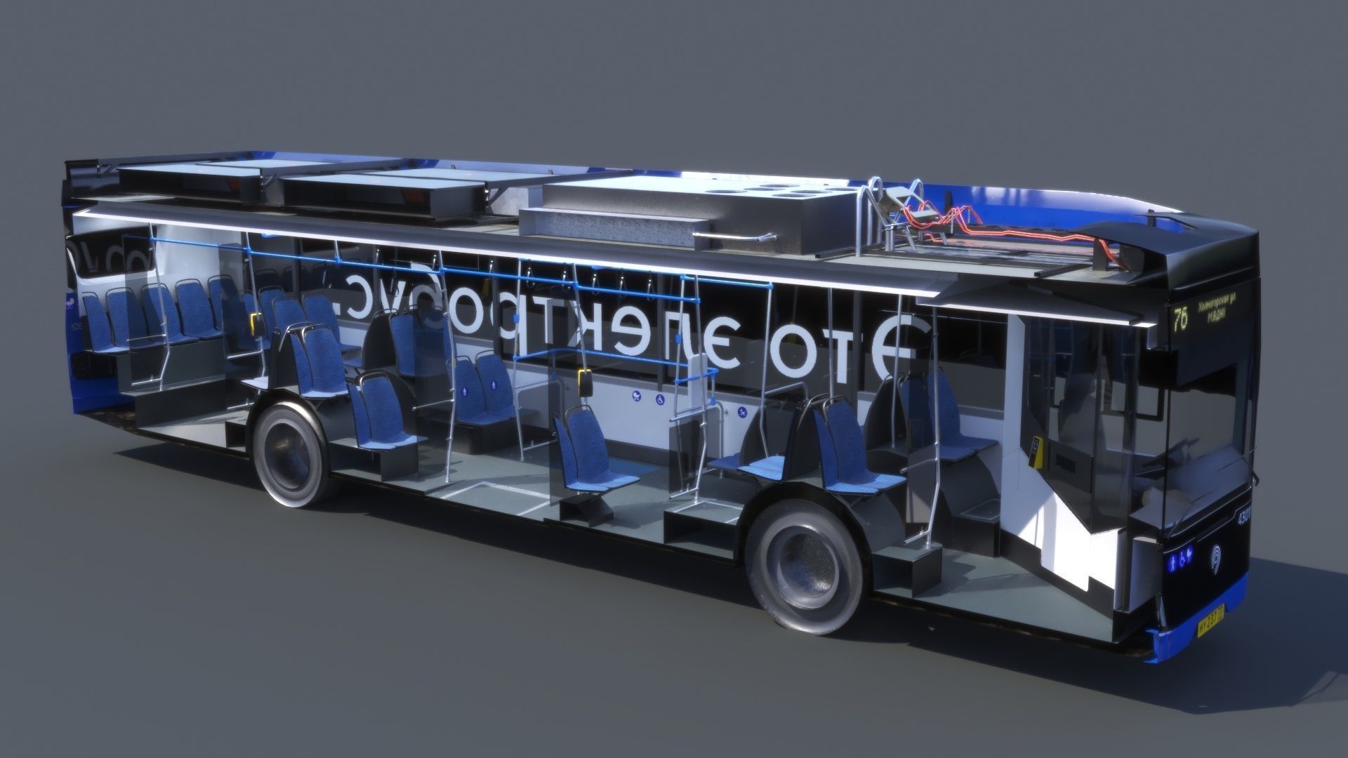 Electric Bus KamAZ 6282 Nefaz 5299 3D model | CGTrader