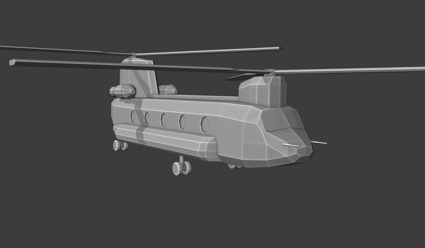 3D model Chinook CH47 Low Poly VR / AR / low-poly | CGTrader