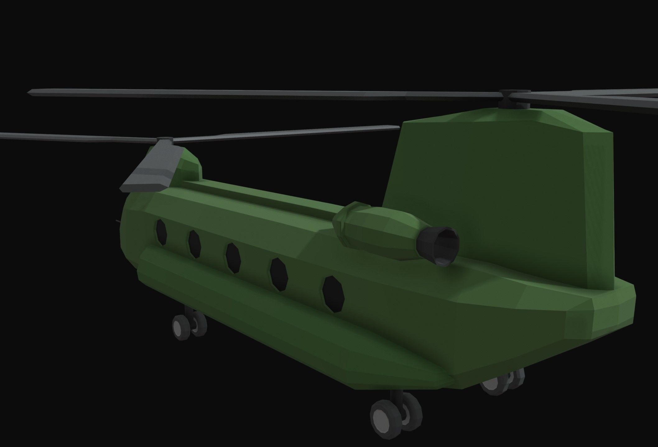 3D model Chinook CH47 Low Poly VR / AR / low-poly | CGTrader