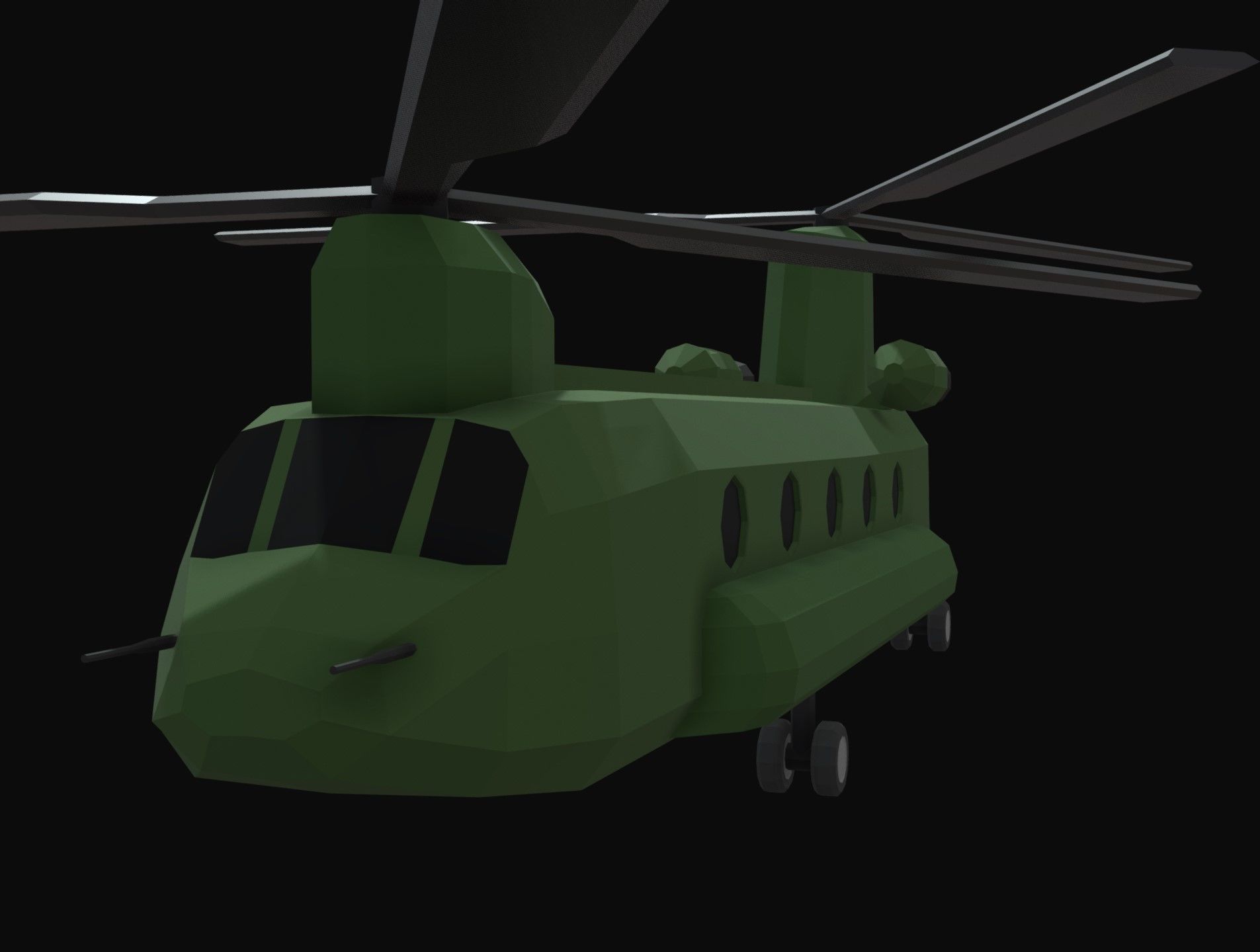 3D model Chinook CH47 Low Poly VR / AR / low-poly | CGTrader