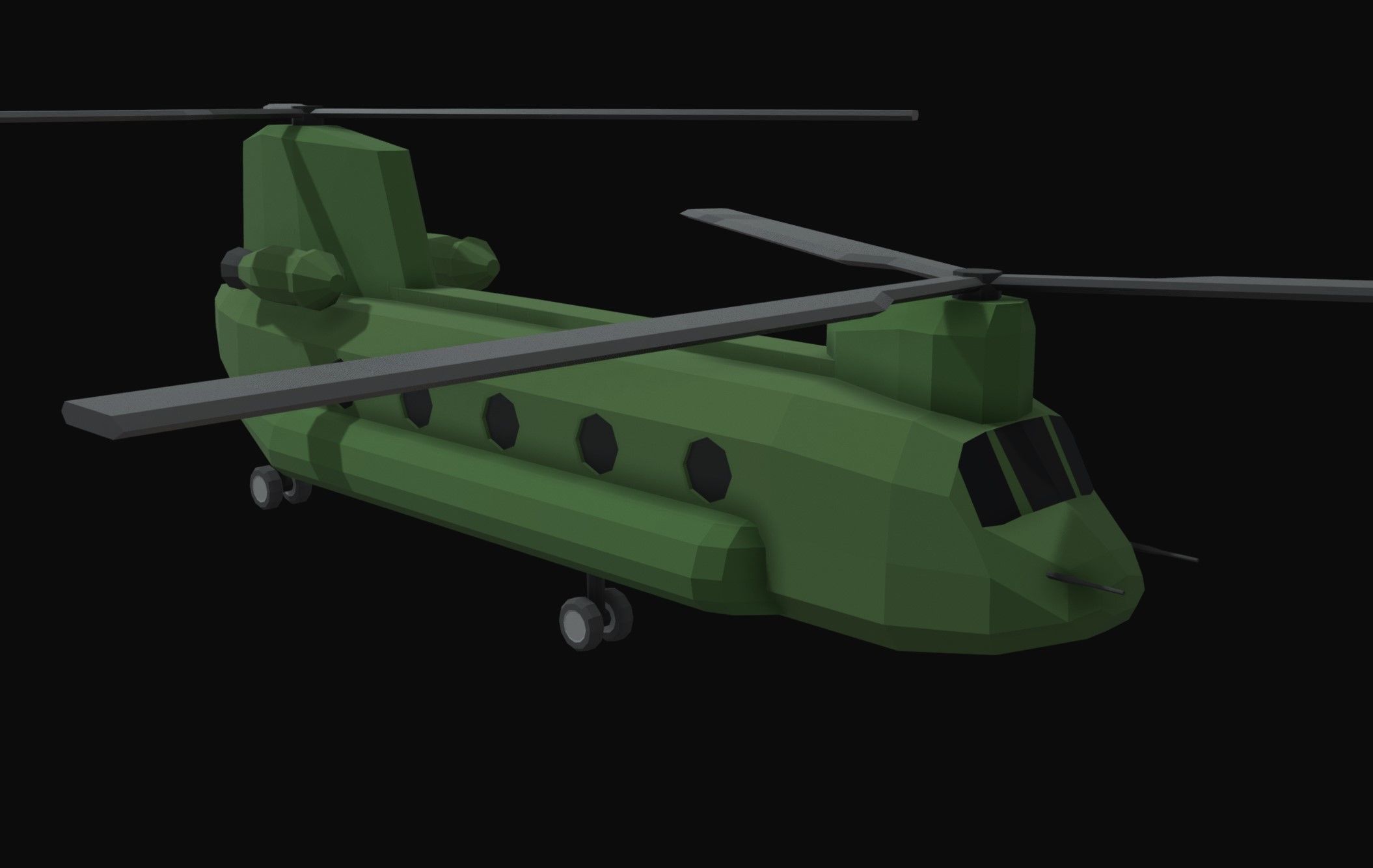 3D model Chinook CH47 Low Poly VR / AR / low-poly | CGTrader