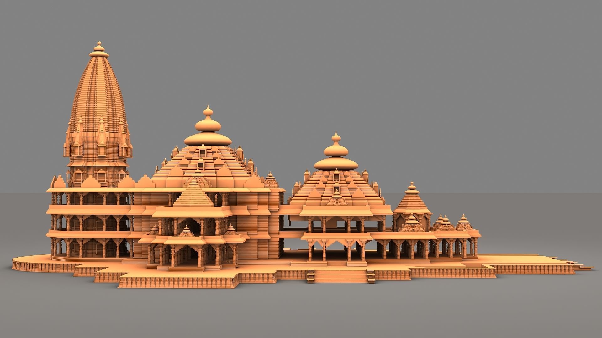 Ram Mandir 3D model | CGTrader