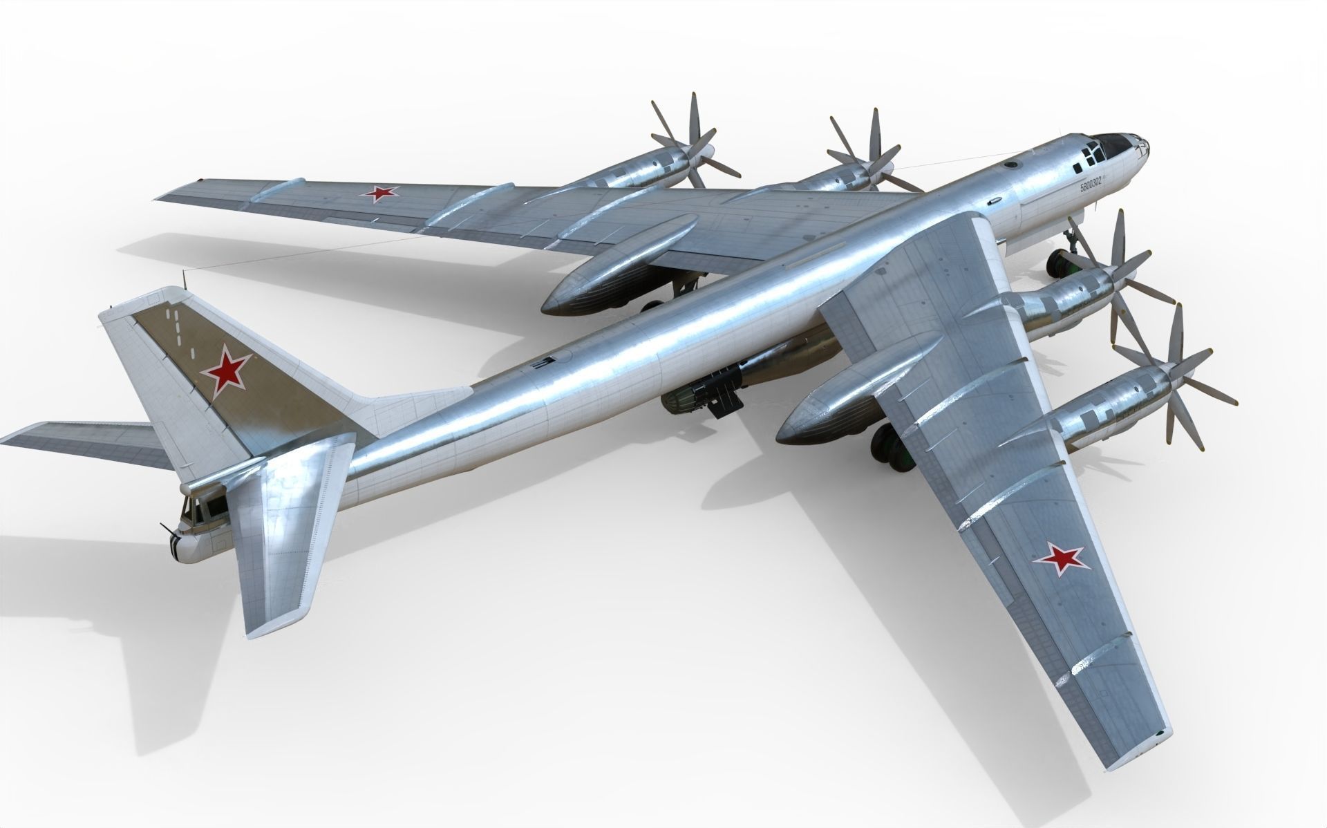 Tupolev Tu-95V Bear A Tsar Bomba 3D model | CGTrader