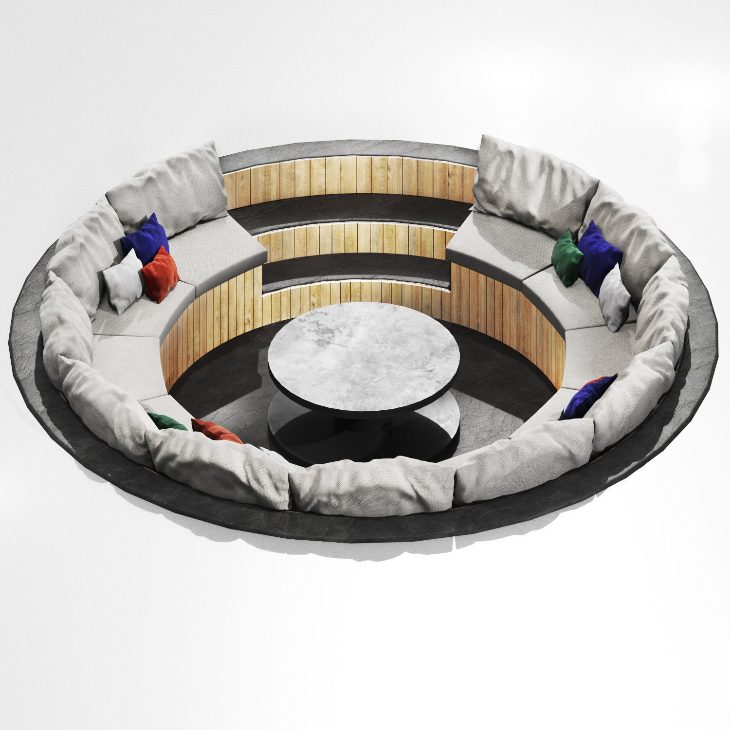 Outdoor Seating-wooden 3D model | CGTrader