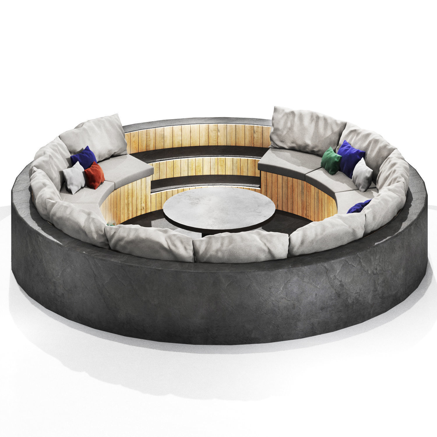 Outdoor Seating-wooden 3D model | CGTrader