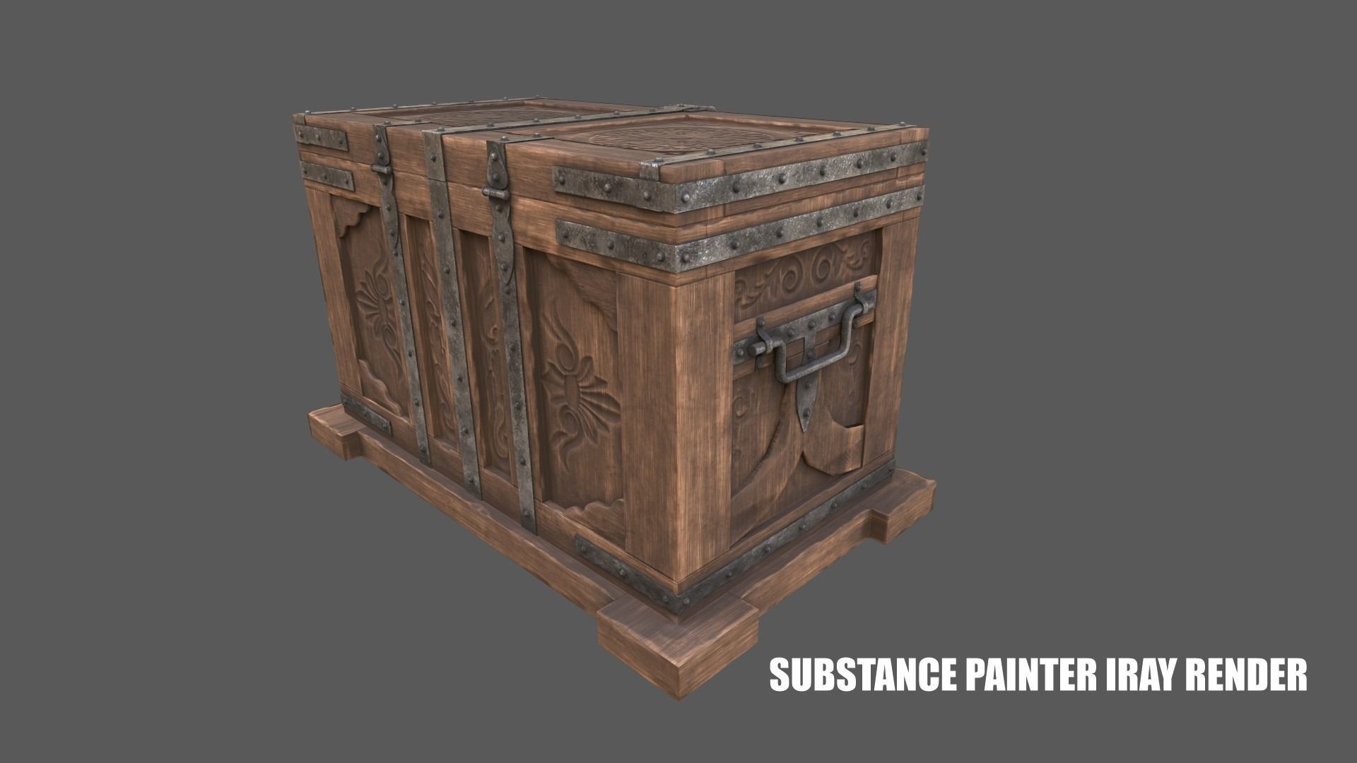 3D model Low Poly Treasure Chest 3D Model PBR VR / AR / low-poly | CGTrader