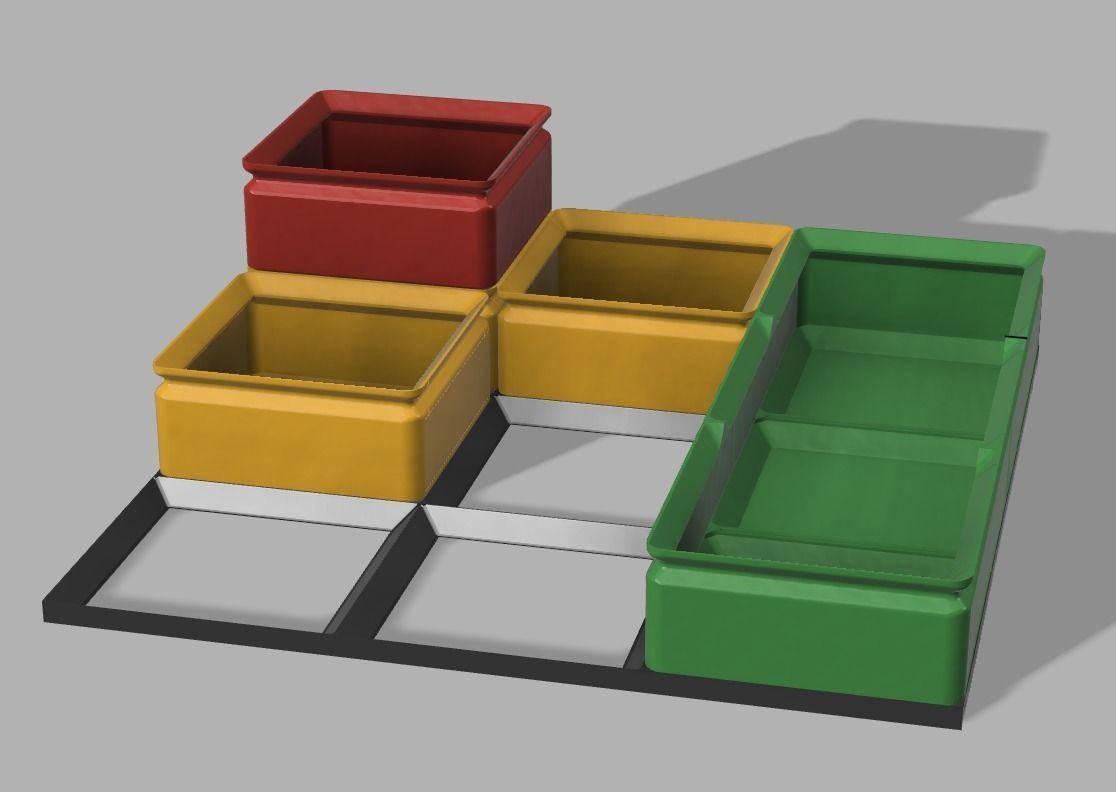 Organizer Boxes 3D model 3D printable | CGTrader