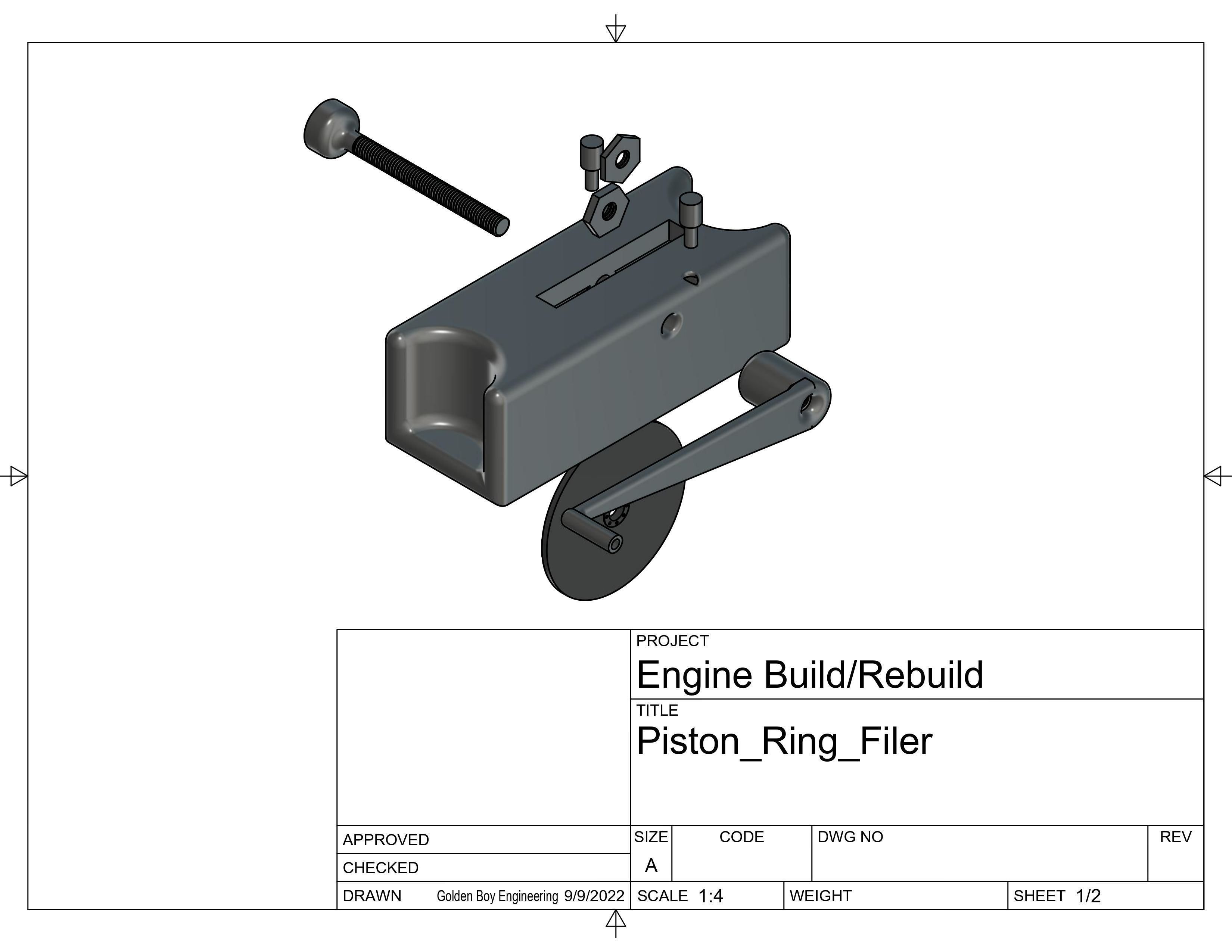 Piston Ring Filer free 3D model | CGTrader