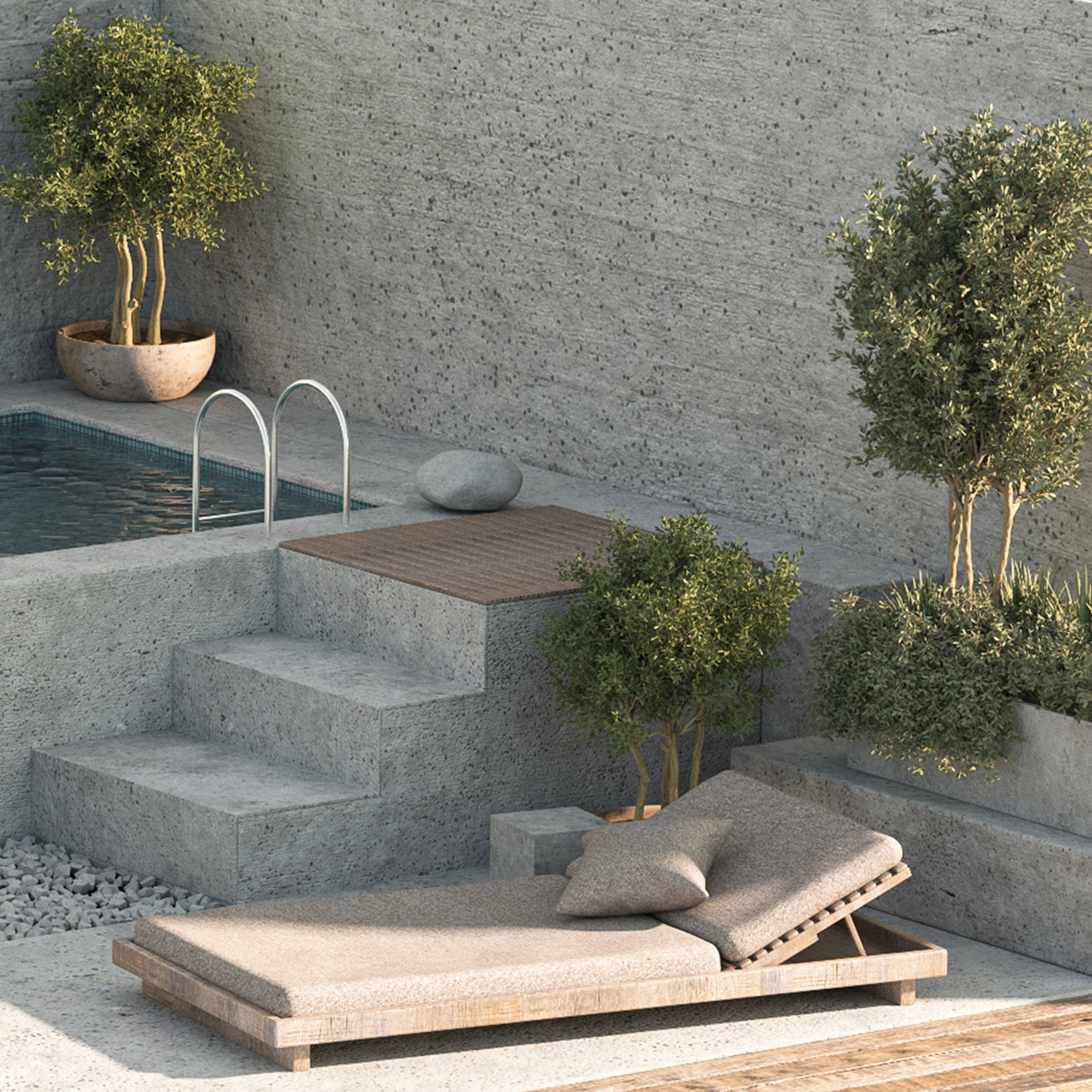 Swimming Pools Your Backyard 01 3D model | CGTrader