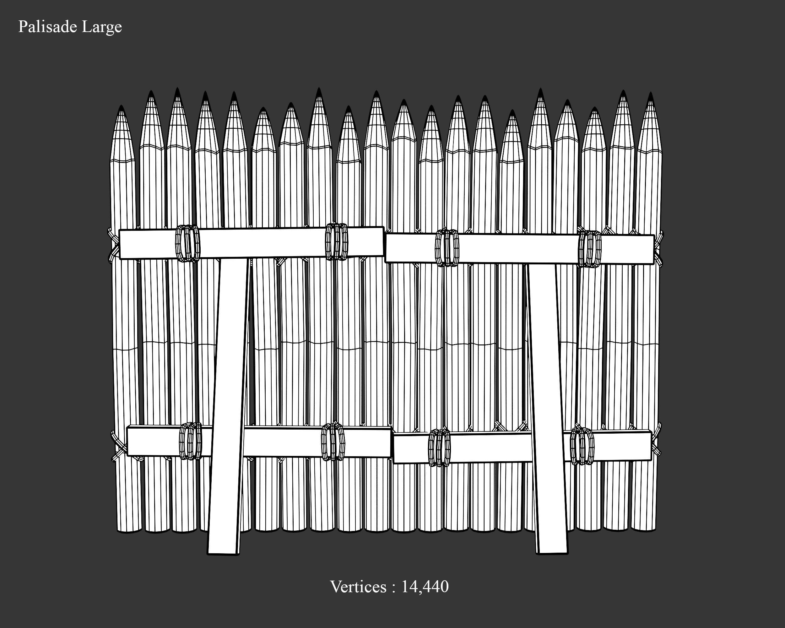 3D model Medieval Defense Spike Palisades VR / AR / low-poly | CGTrader