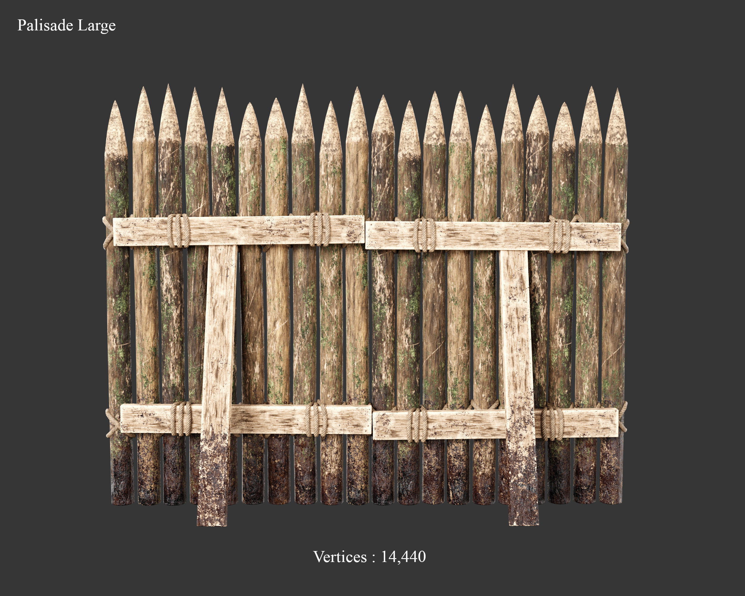3D model Medieval Defense Spike Palisades VR / AR / low-poly | CGTrader