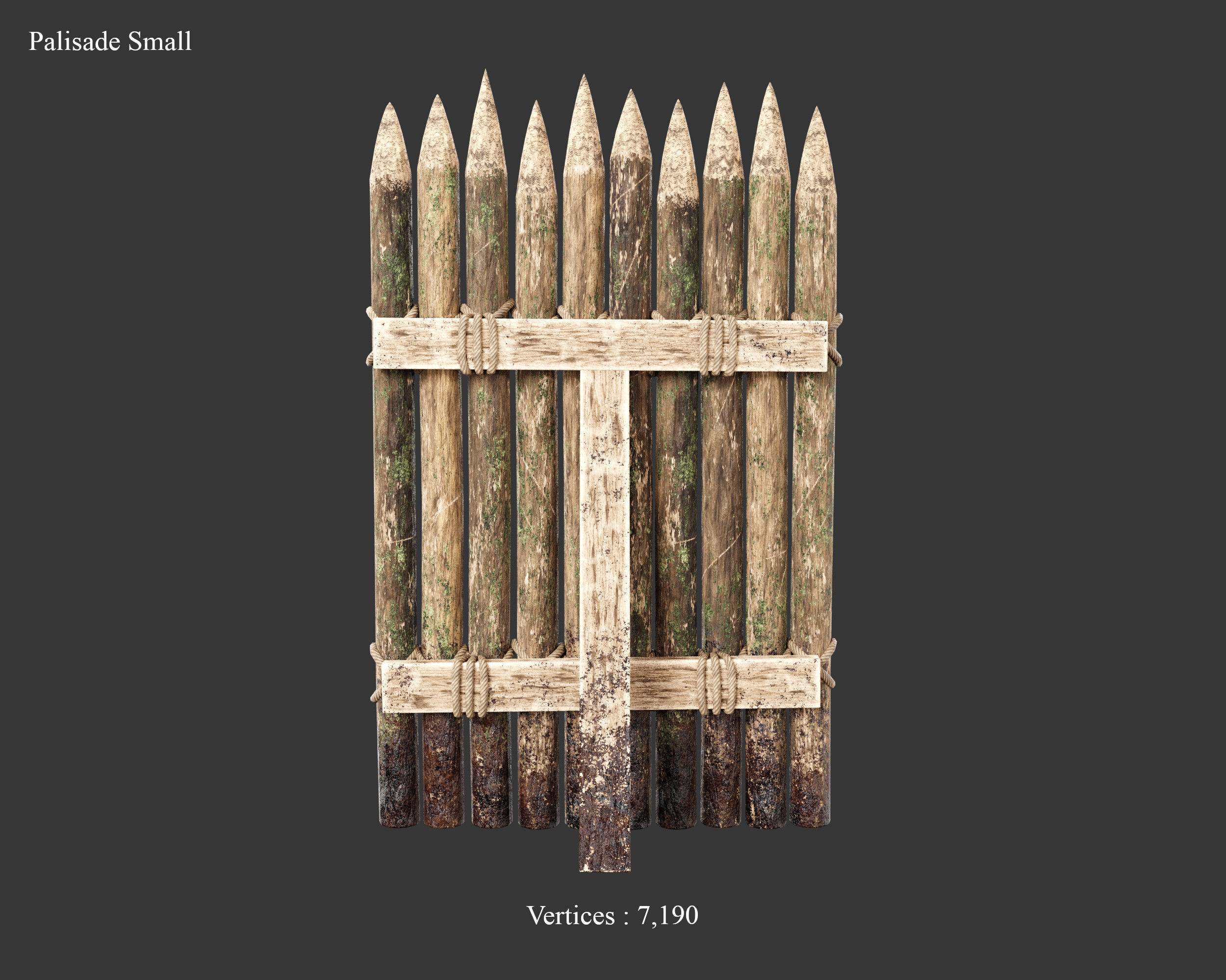 3D model Medieval Defense Spike Palisades VR / AR / low-poly | CGTrader
