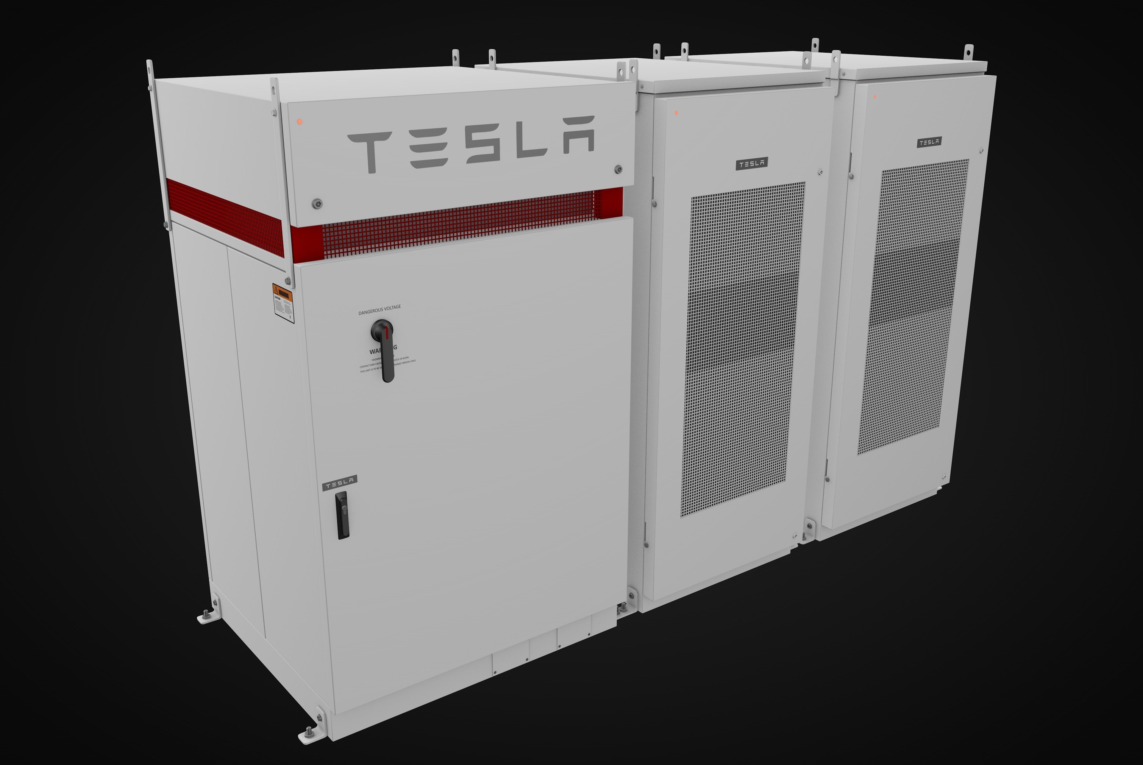 Energy Storage System Tesla Powerpack 3D model | CGTrader