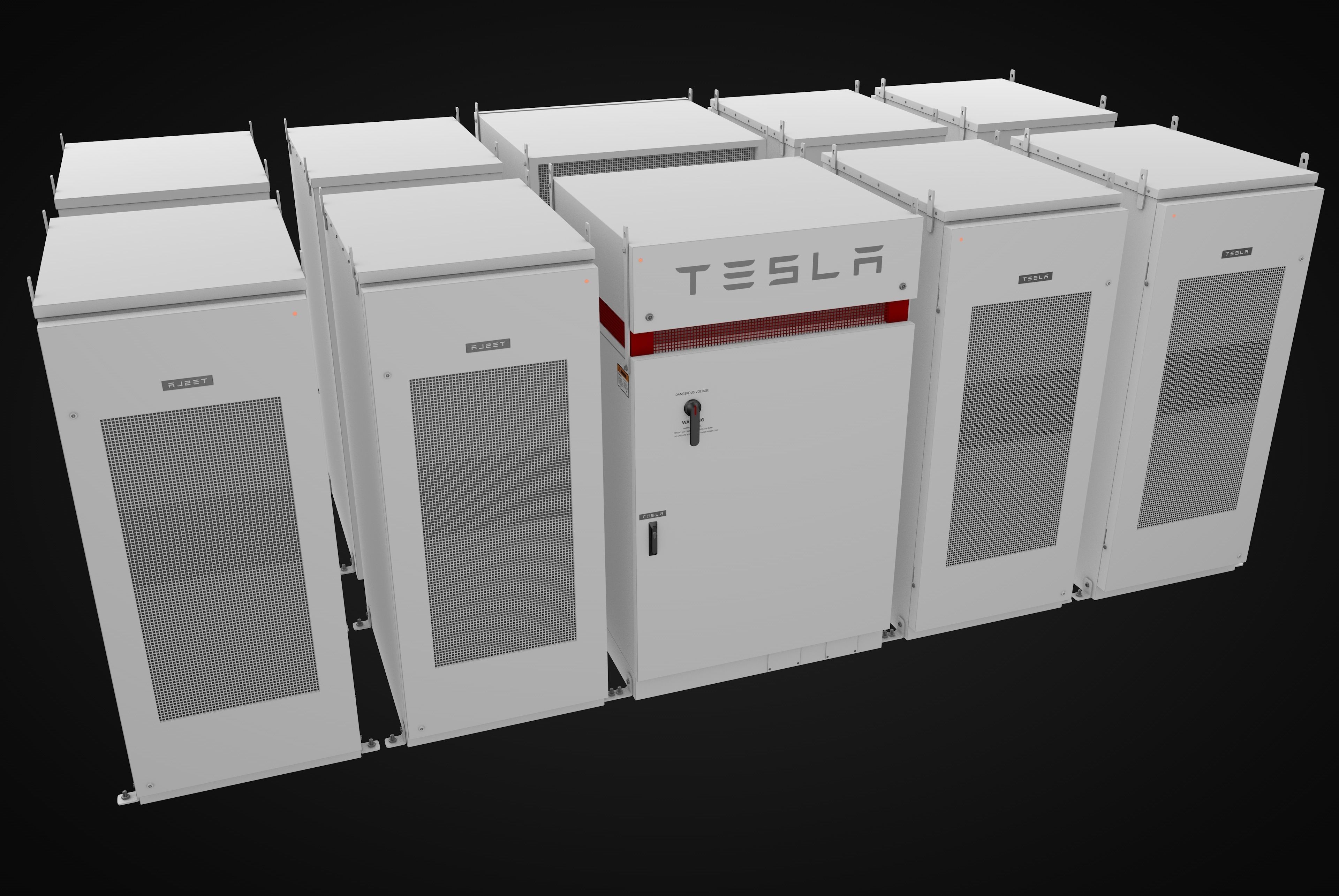 Energy Storage System Tesla Powerpack 3D model | CGTrader