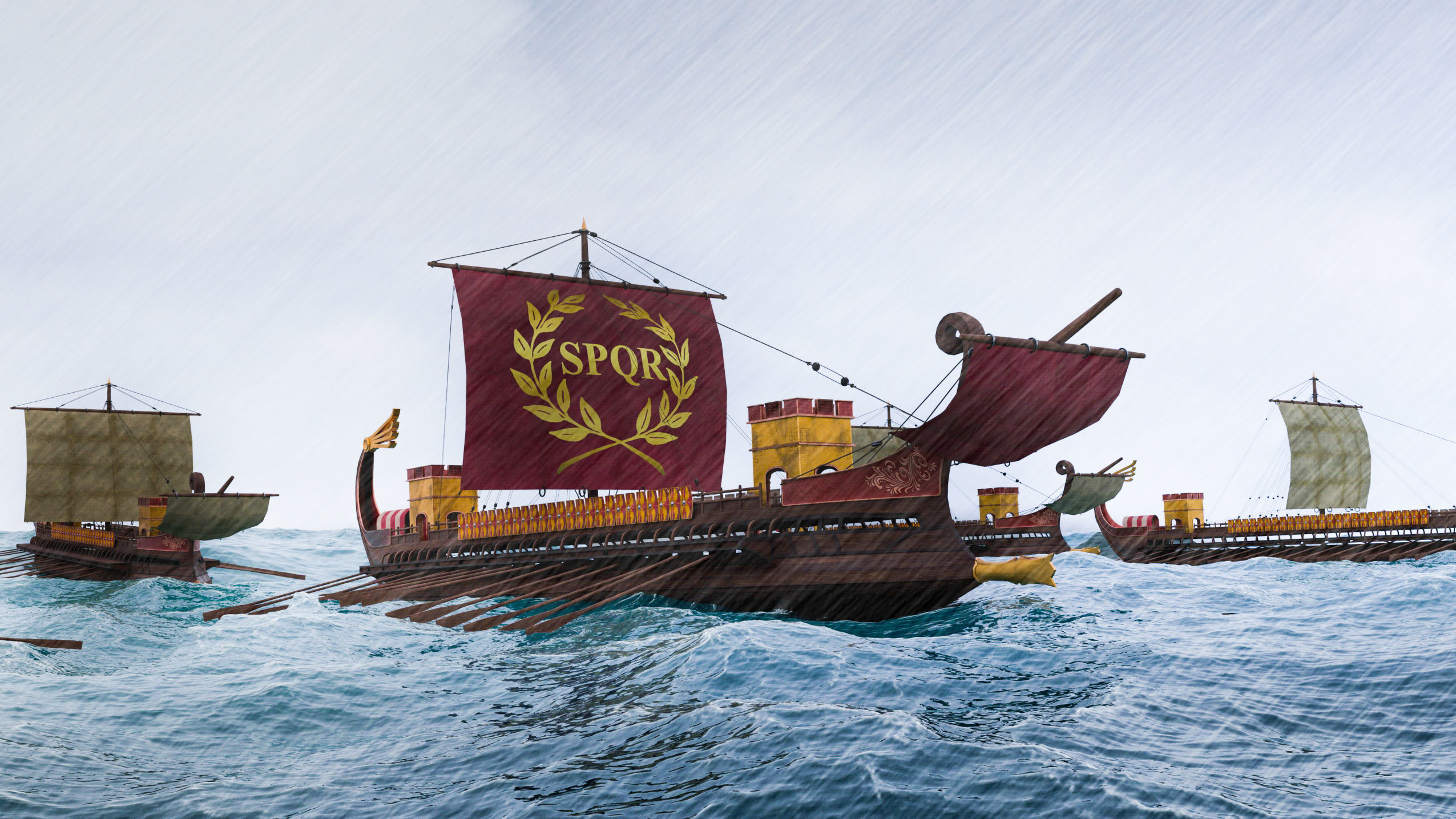 3D model Roman Ship Galley VR / AR / low-poly | CGTrader